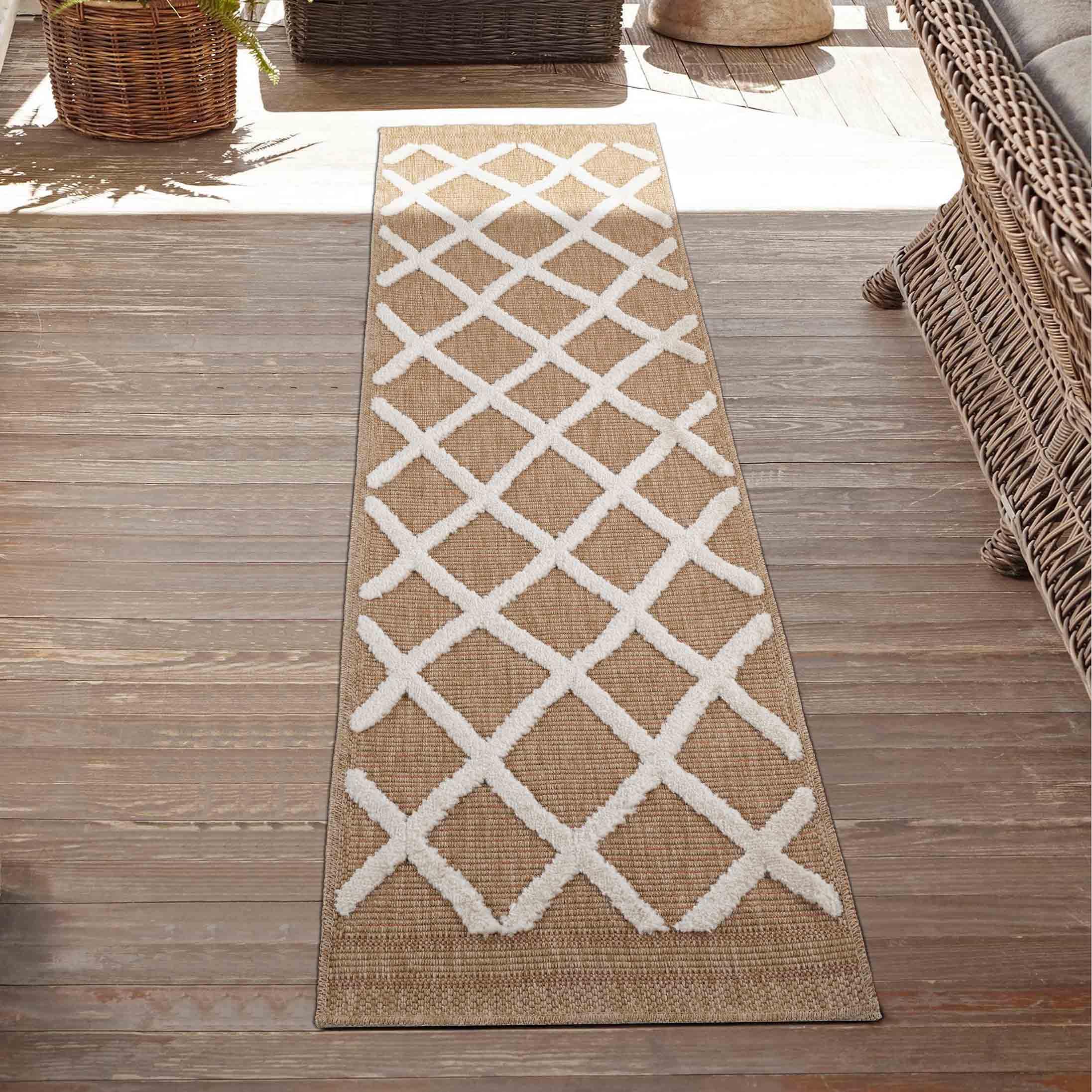 Harper Outdoor Rug Aztec Pattern Water Resistant Garden Rug Indoor ...