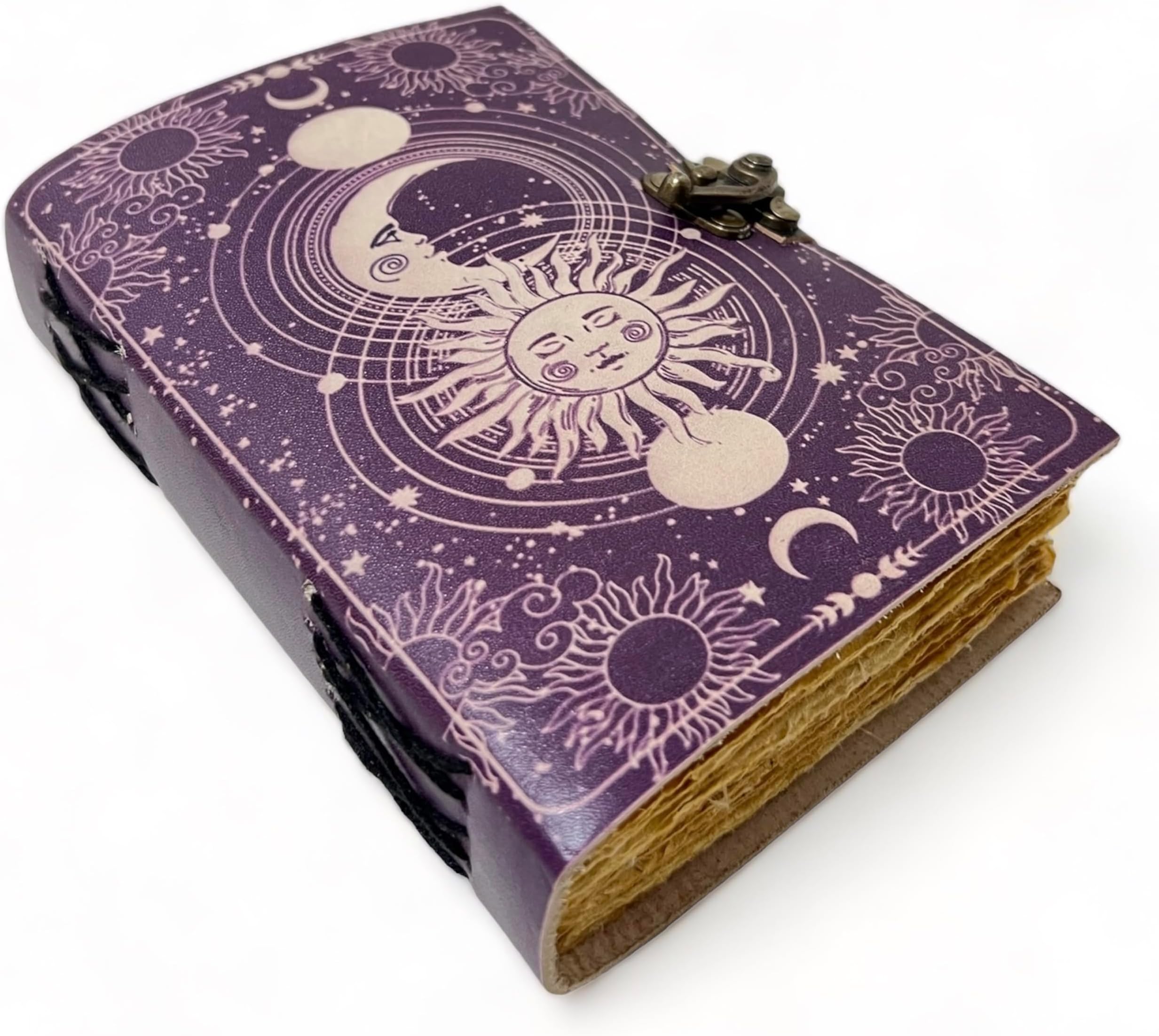 Amazon.com : TUZECH Book of Spells Leather Bound Journal Deckle Edge ...