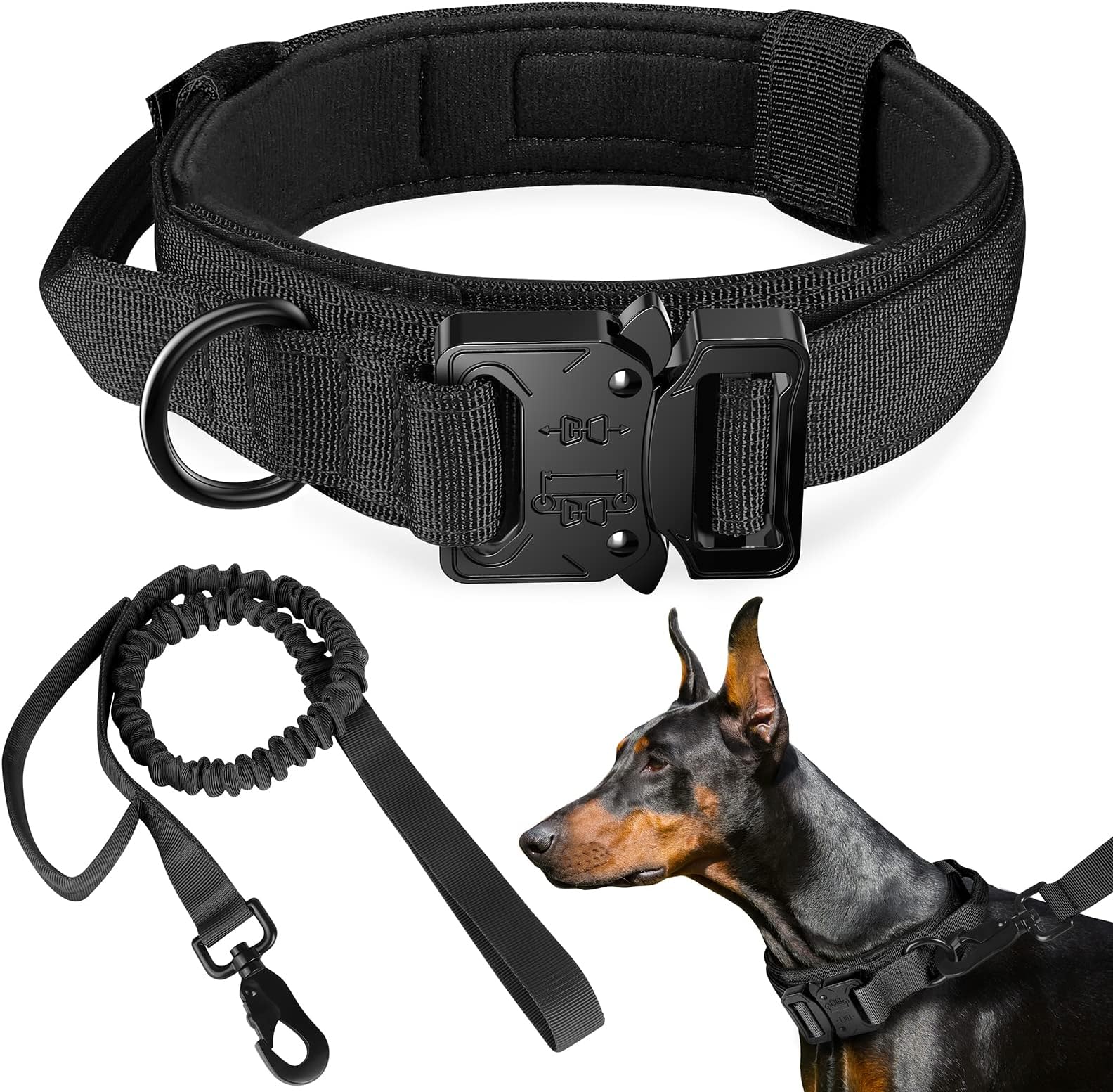 Buy WapaW Tactical Dog Collar, Adjustable Military Training Nylon Dog ...