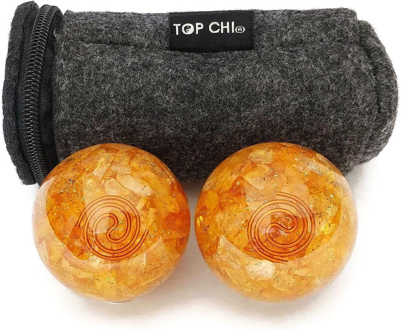 Amazon.com: Top Chi Solid Copper Baoding Balls with Carry Pouch for ...
