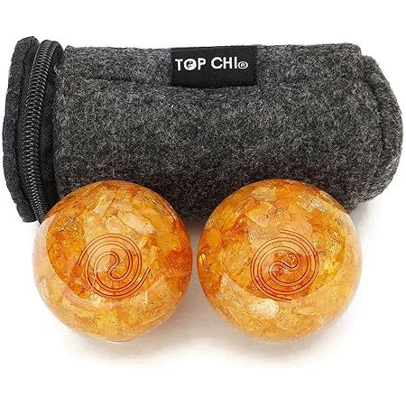 Amazon.com: Top Chi Solid Copper Baoding Balls with Carry Pouch for ...