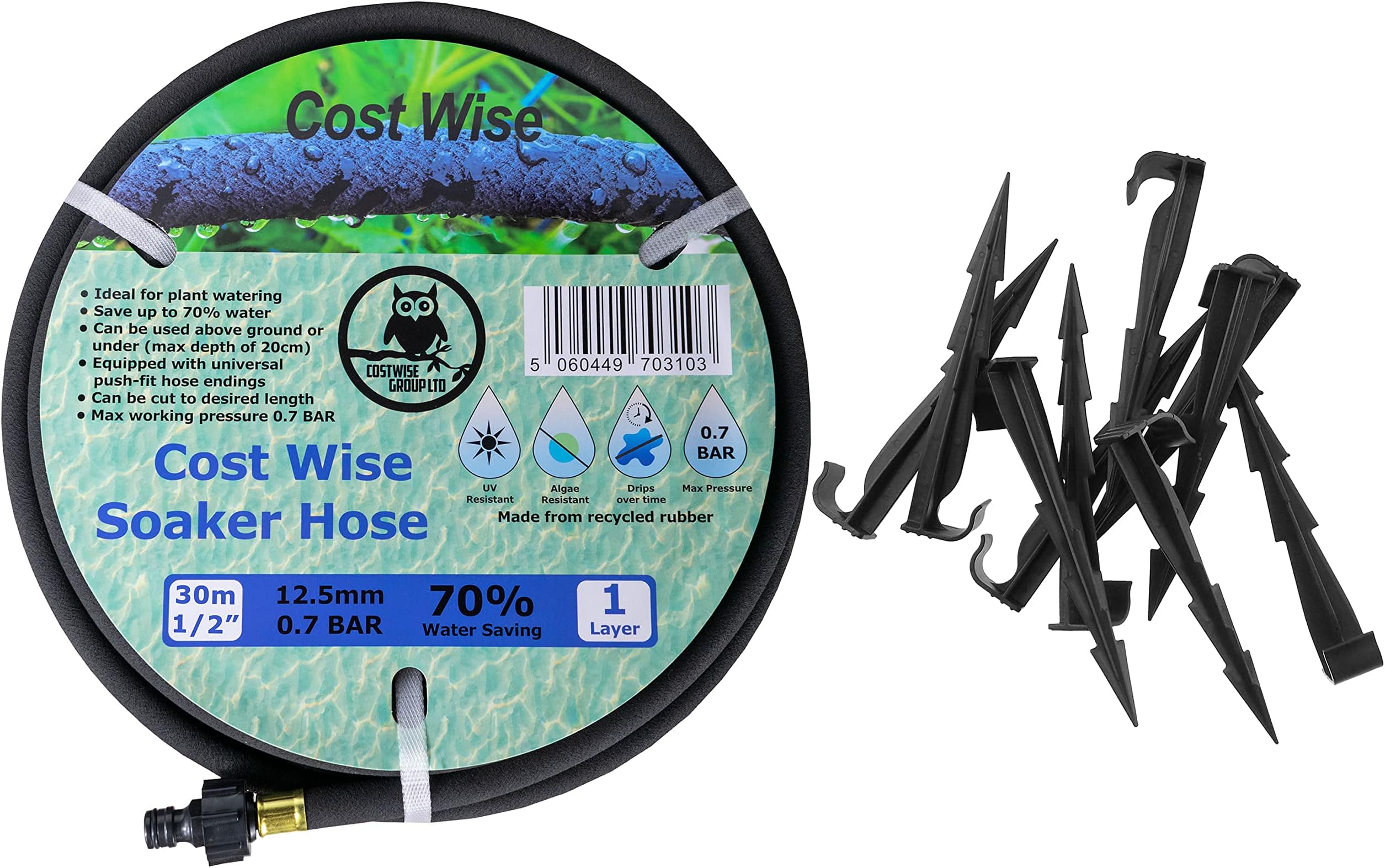 garden watering/irrigation 100m soaker hose/porous/drip pipe/leaky hose ...