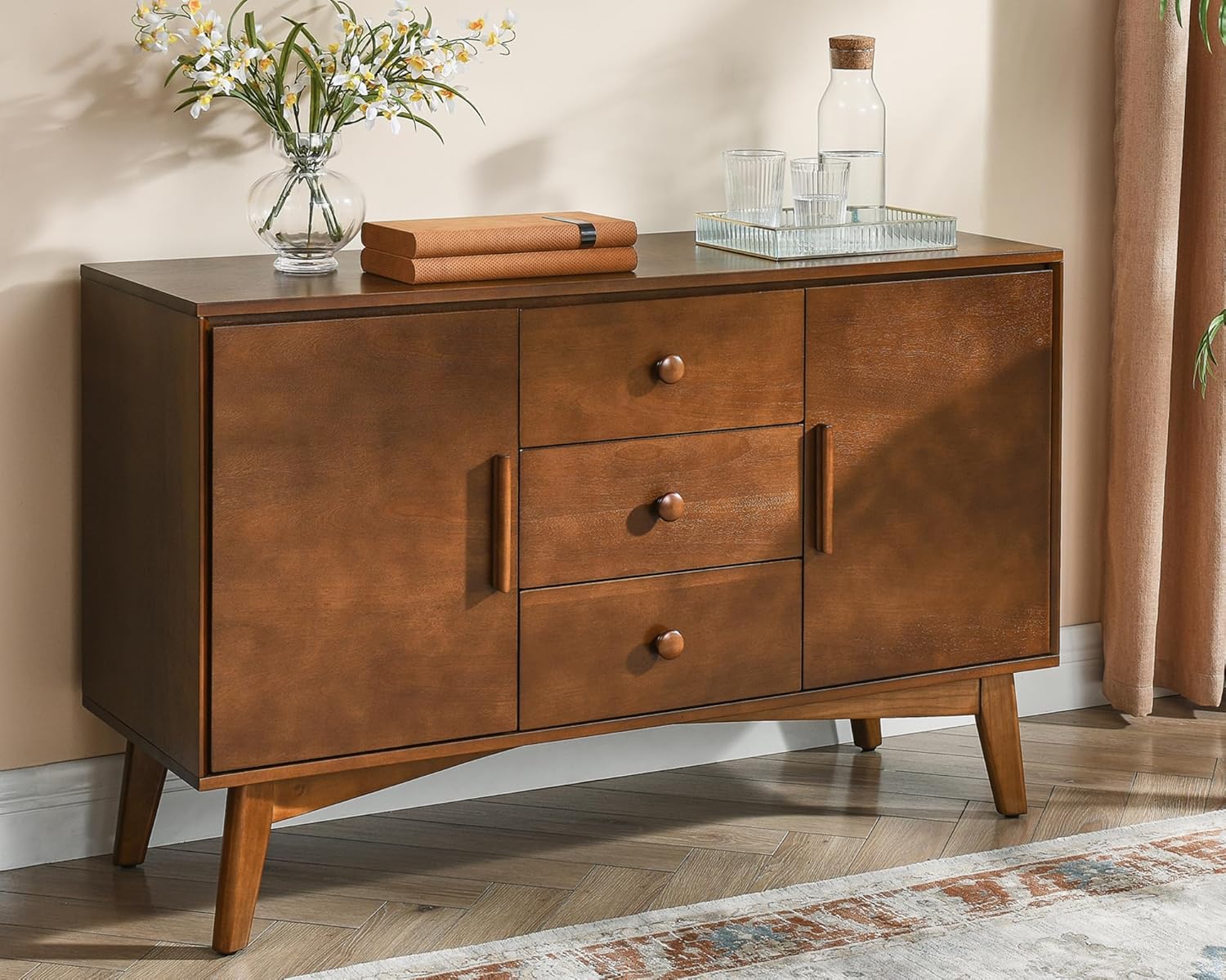 Amazon.com - LKTART 47.3" Mid Century Modern Sideboard Buffet Cabinet ...