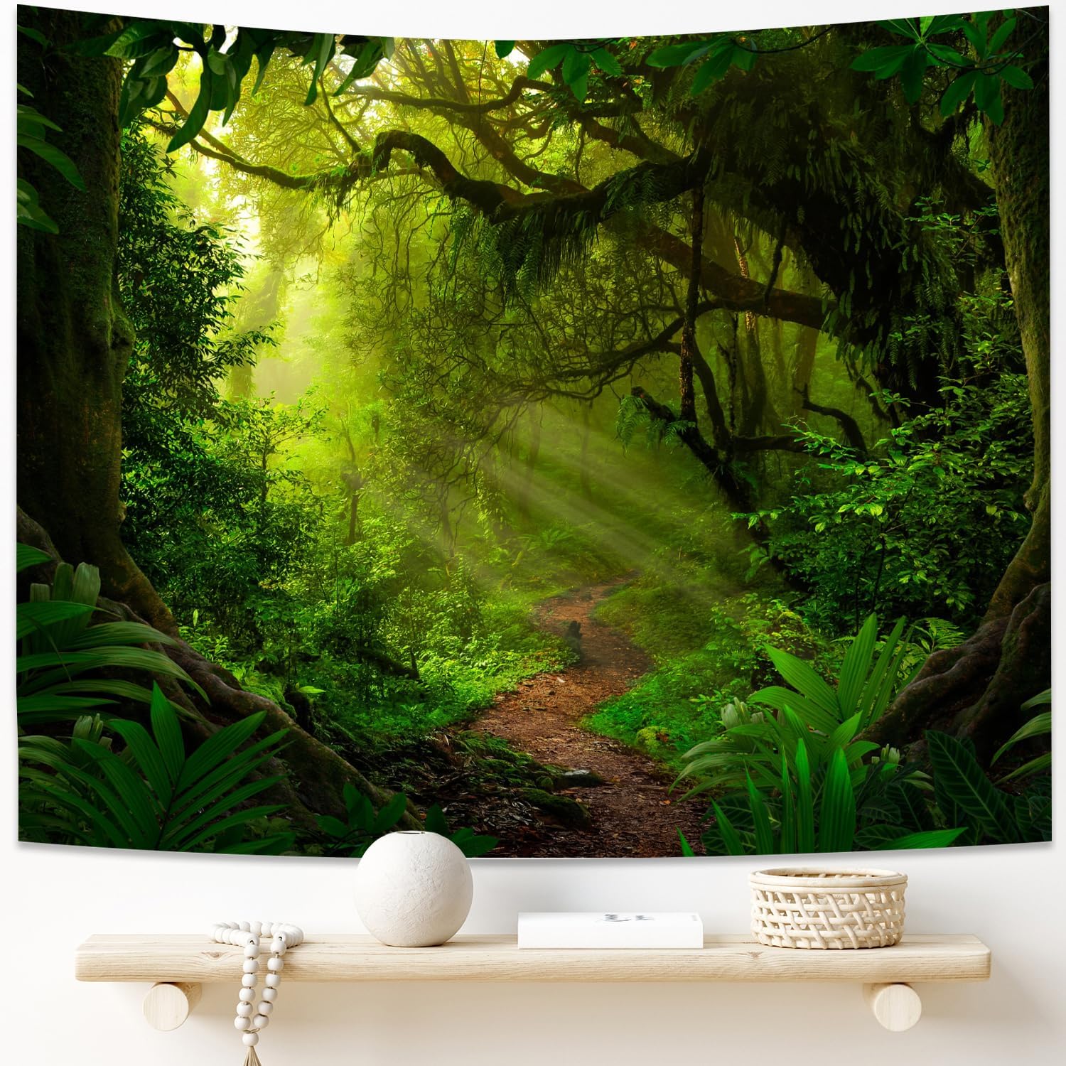 Amazon.com: floraland Forest Tree Tapestry Wall Hanging Nature ...