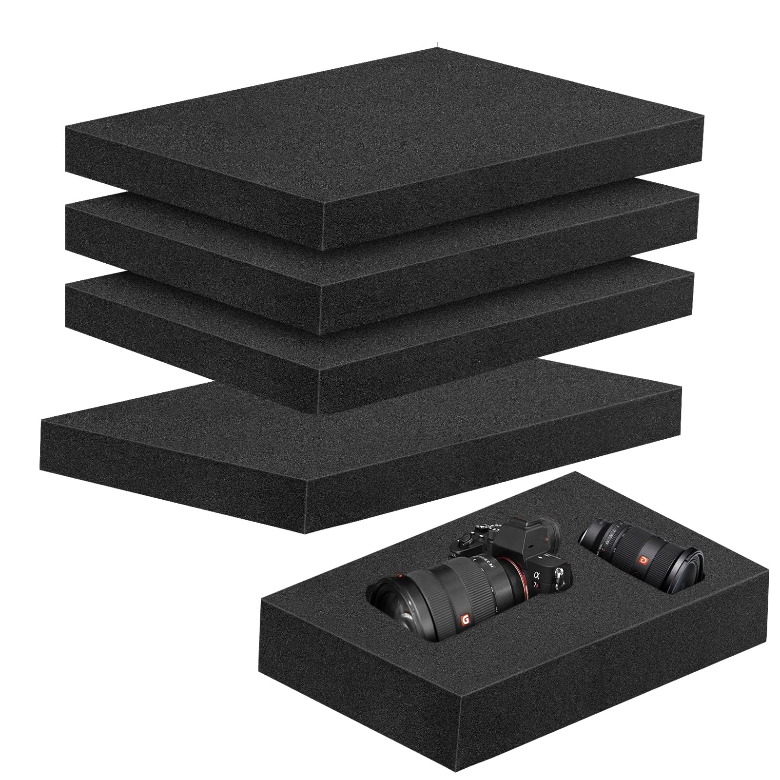 Amazon.com : 4 Pcs 16 x 12 x 1 Inches Packing Foam - Polyurethane Foam ...