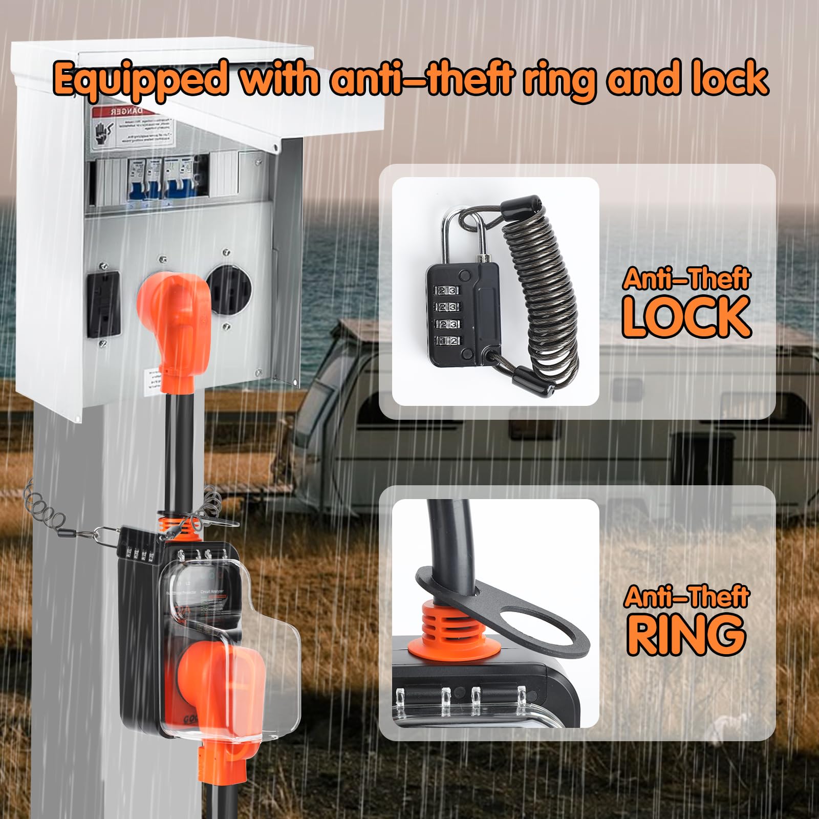 Snapklik.com : Gociean RV Surge Protector 50 Amp Waterproof, Upgraded ...