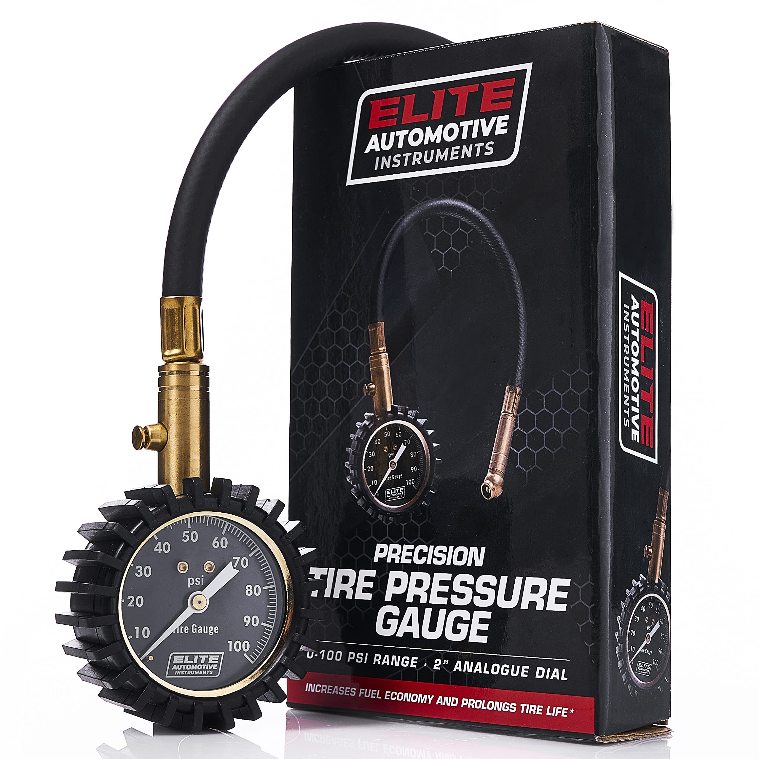 Amazon.com: Elite Automotive Instruments Tire Pressure Gauge - 100 PSI ...