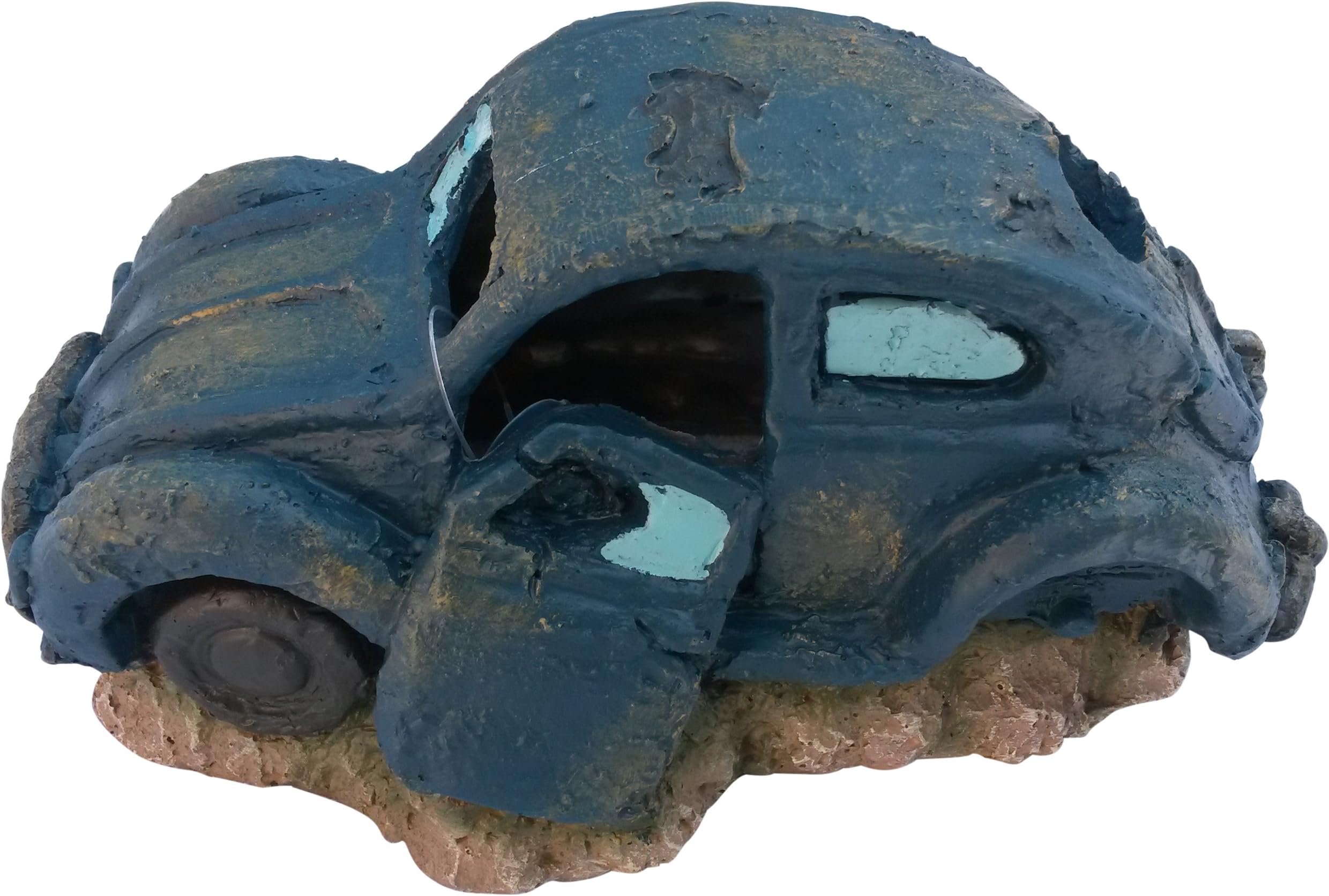 Amazon.com : Yellow Car Aquarium Ornament, Automobile Wreck for Fish ...