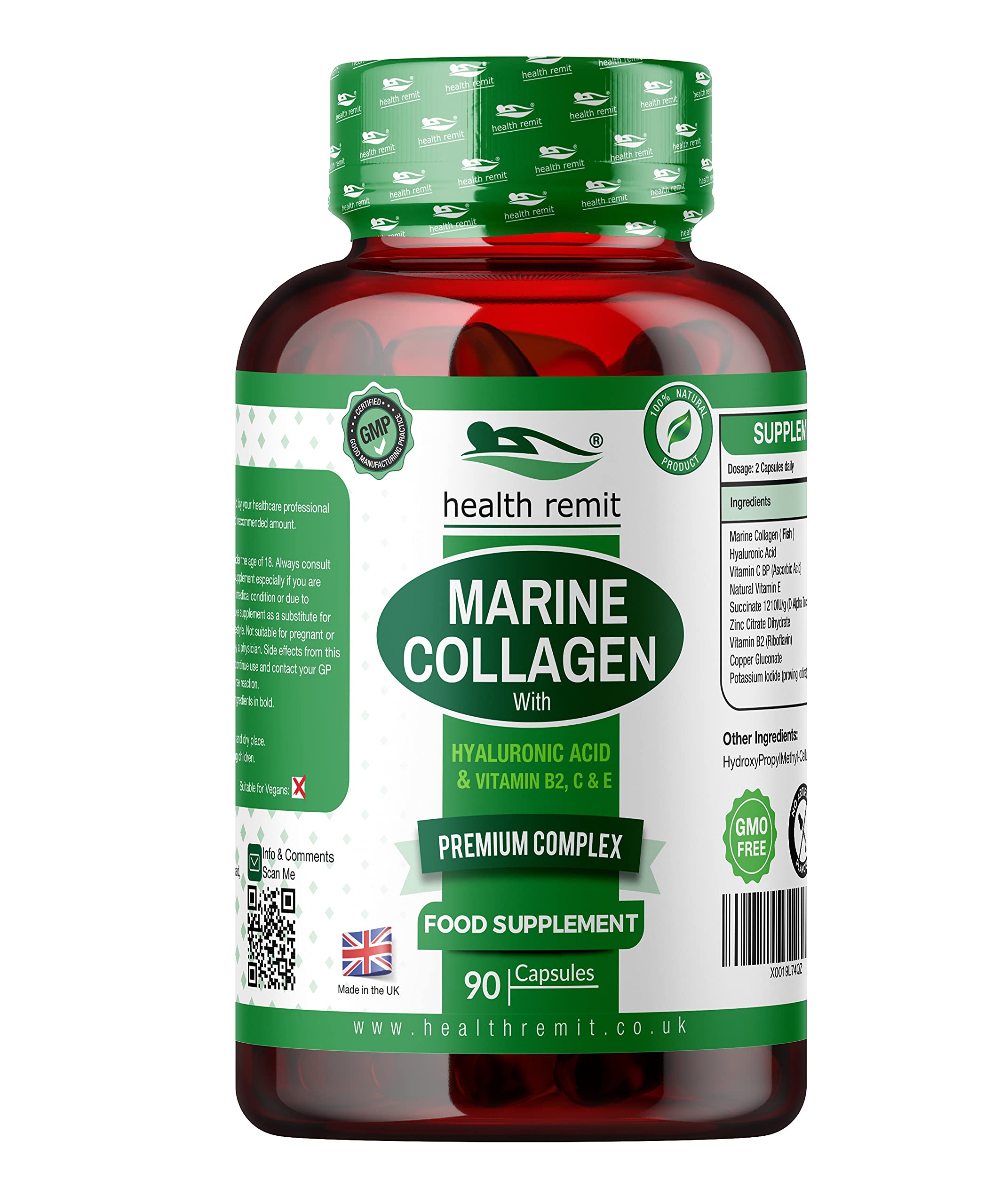 Buy Marine Collagen Complex 1000mg | Hydrolysed Type 1 Enriched with ...