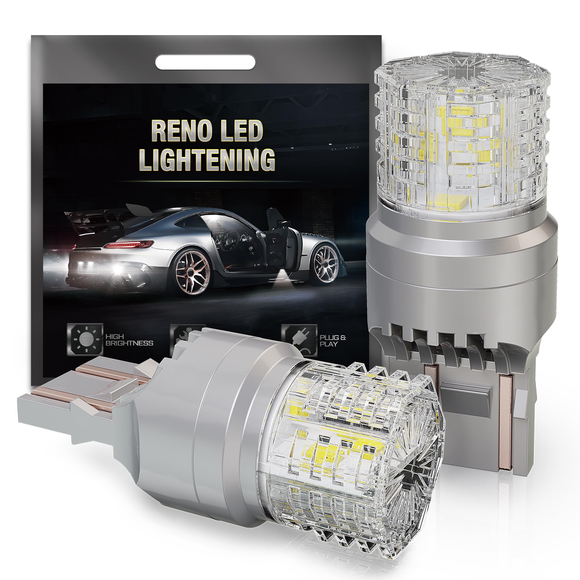 Snapklik.com : RENO 7443 7440 LED Bulb For Backup Reverse Light Bulbs