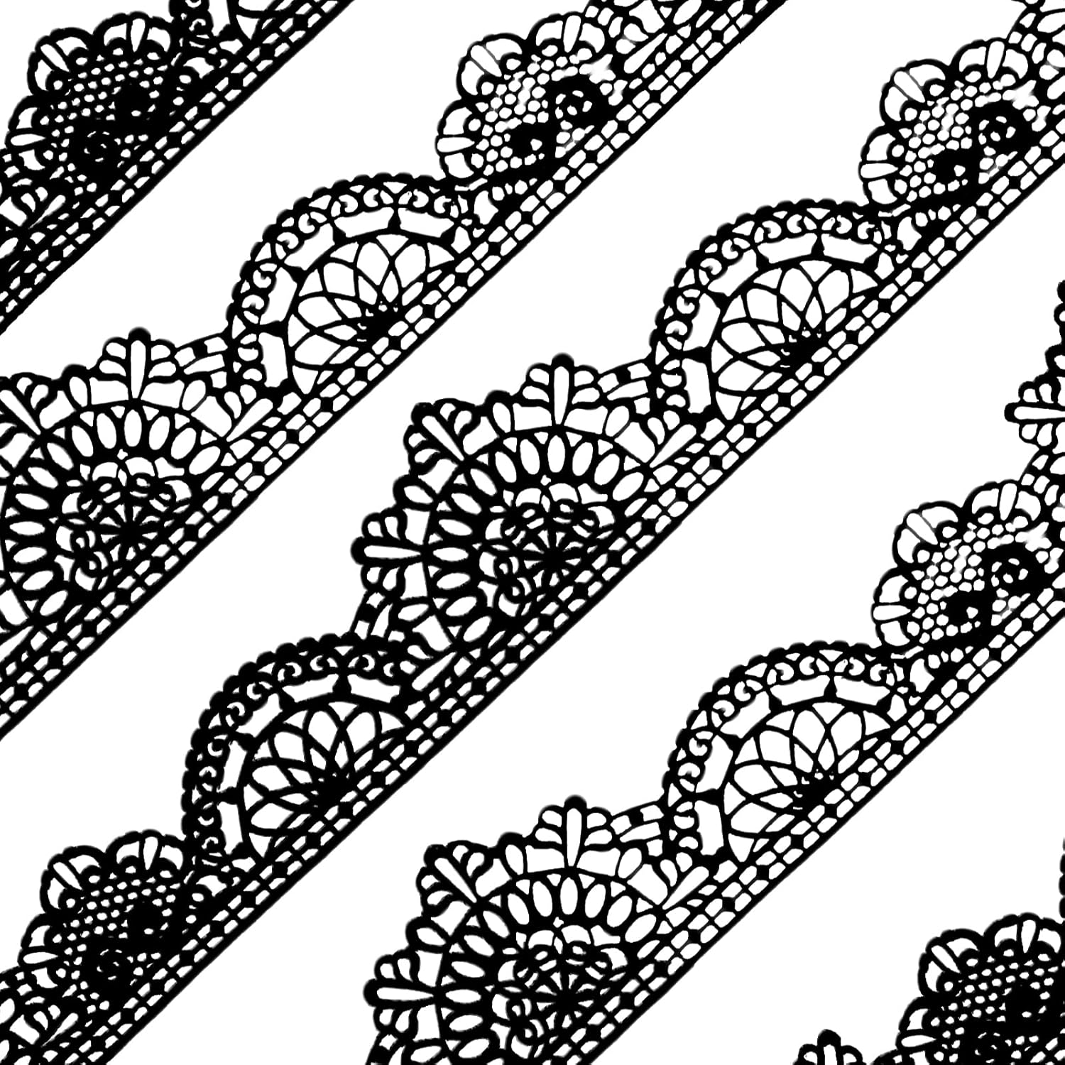 Amazon.com: Large Pre-Made Ready to Use Edible Cake Lace Trim Variation ...