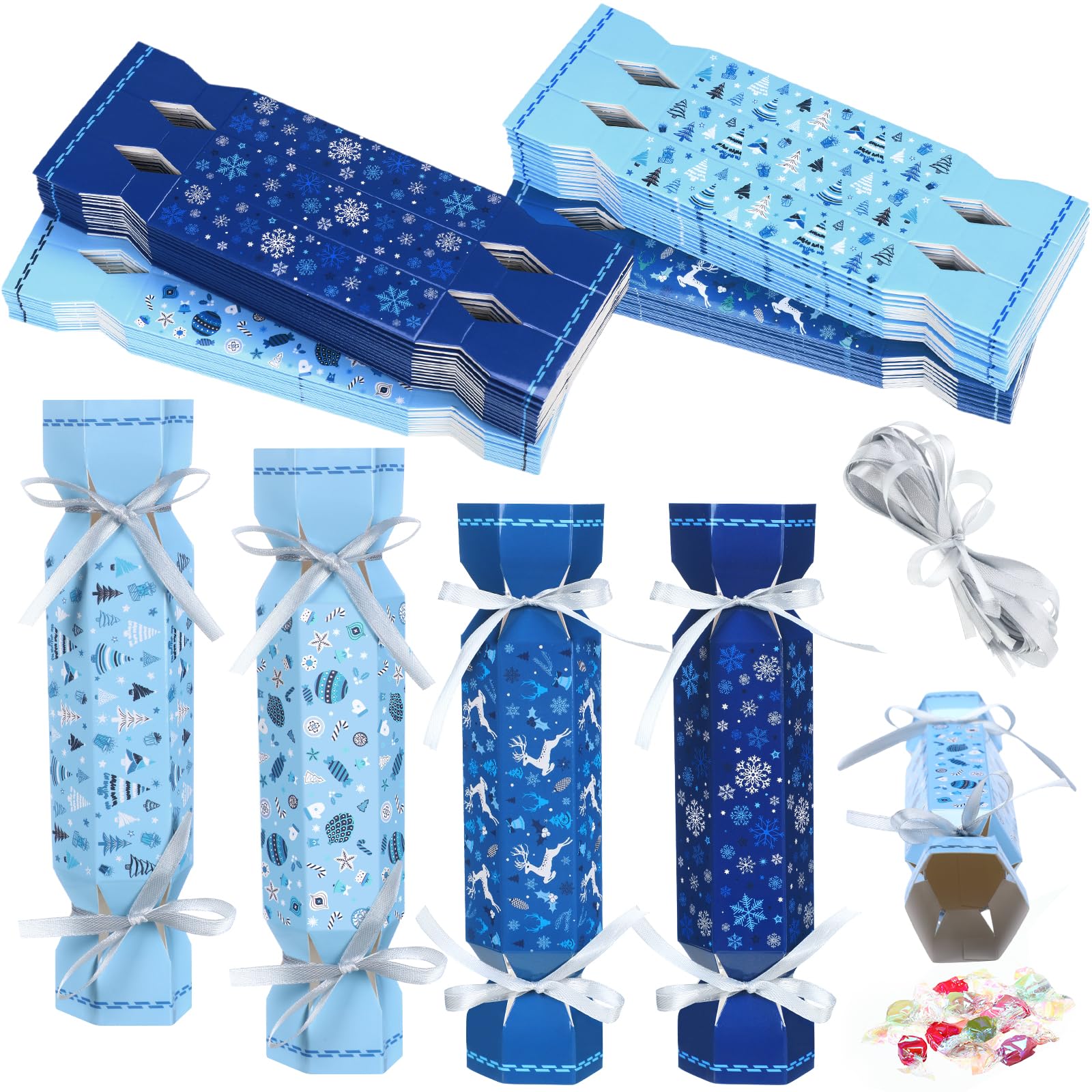 Blue And White Christmas Crackers