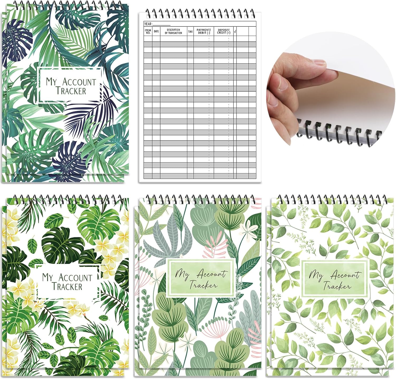 Amazon.com : Yeaqee 8 Pcs Checkbook Register with Pocket Accounting ...