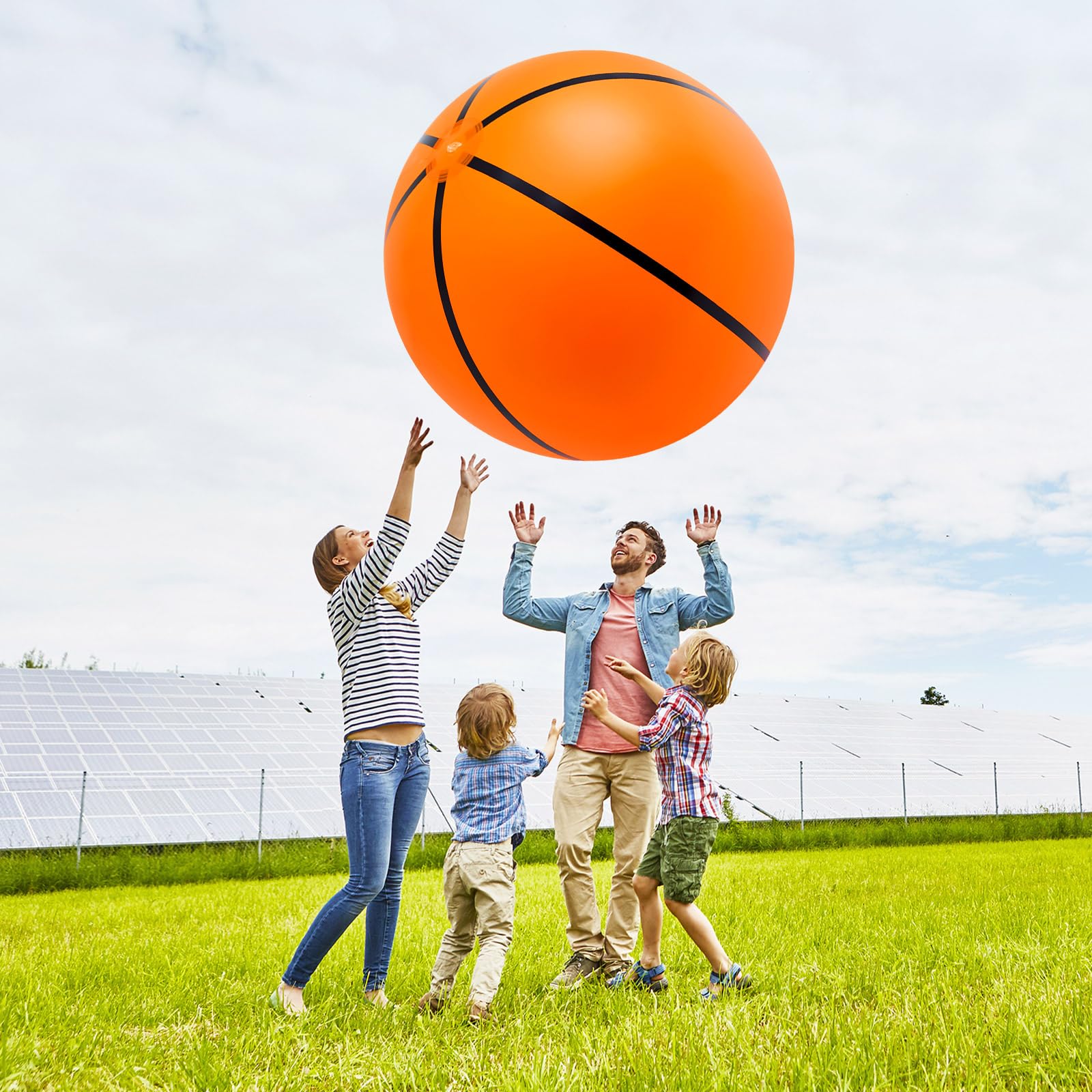 Lewtemi 4 Pcs Giant Inflatable Sports Balls Large Inflatable Beach Ball ...