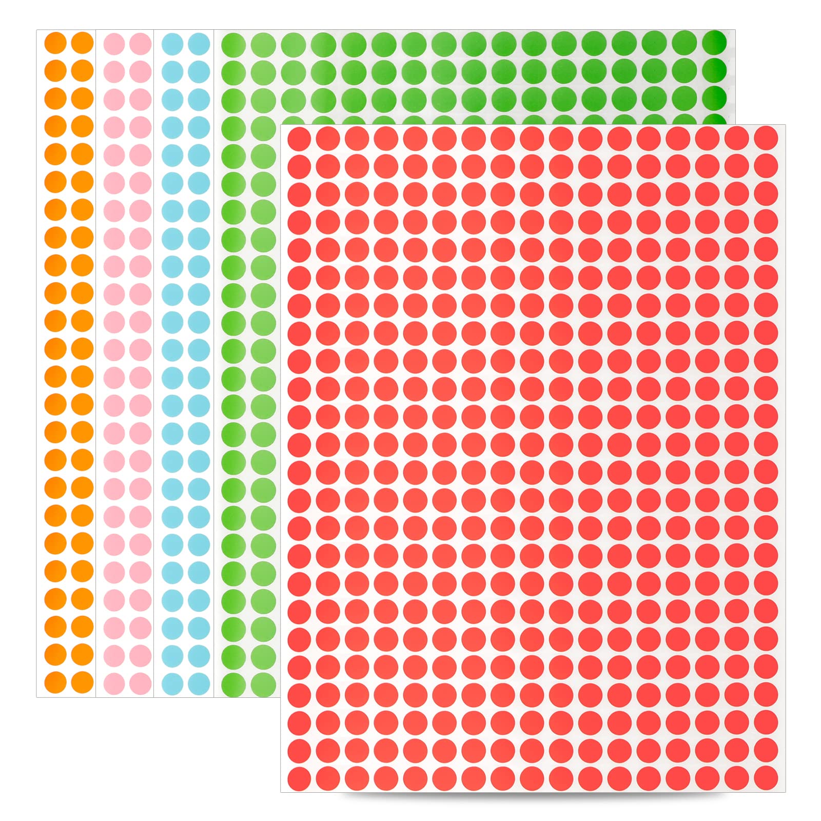 Amazon.com : 10mm Assorted Colour Round Color Coding Stickers Easy Peel ...
