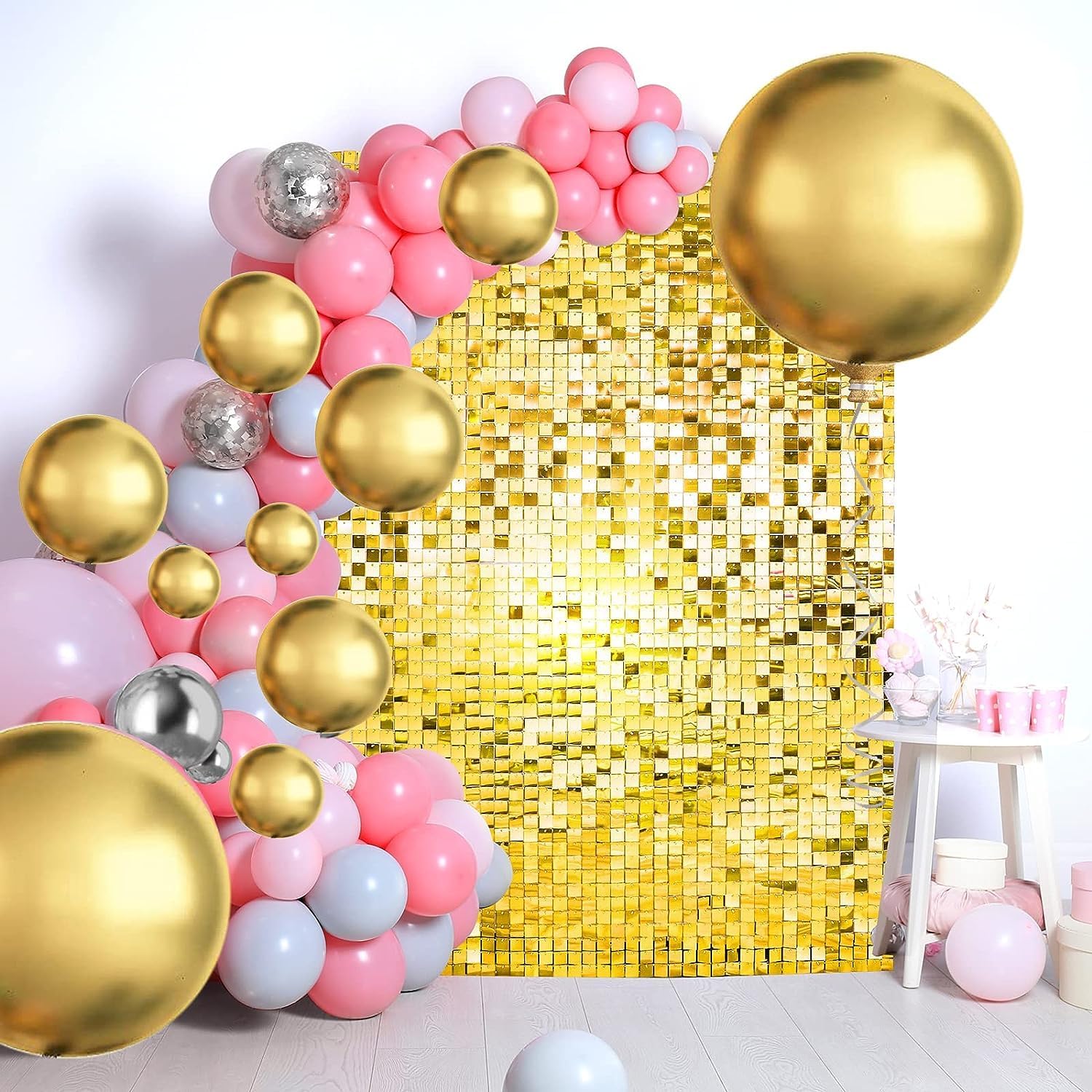 Amazon.com : PERLAW Shimmer Wall Backdrop Panels for Halloween - 24 ...