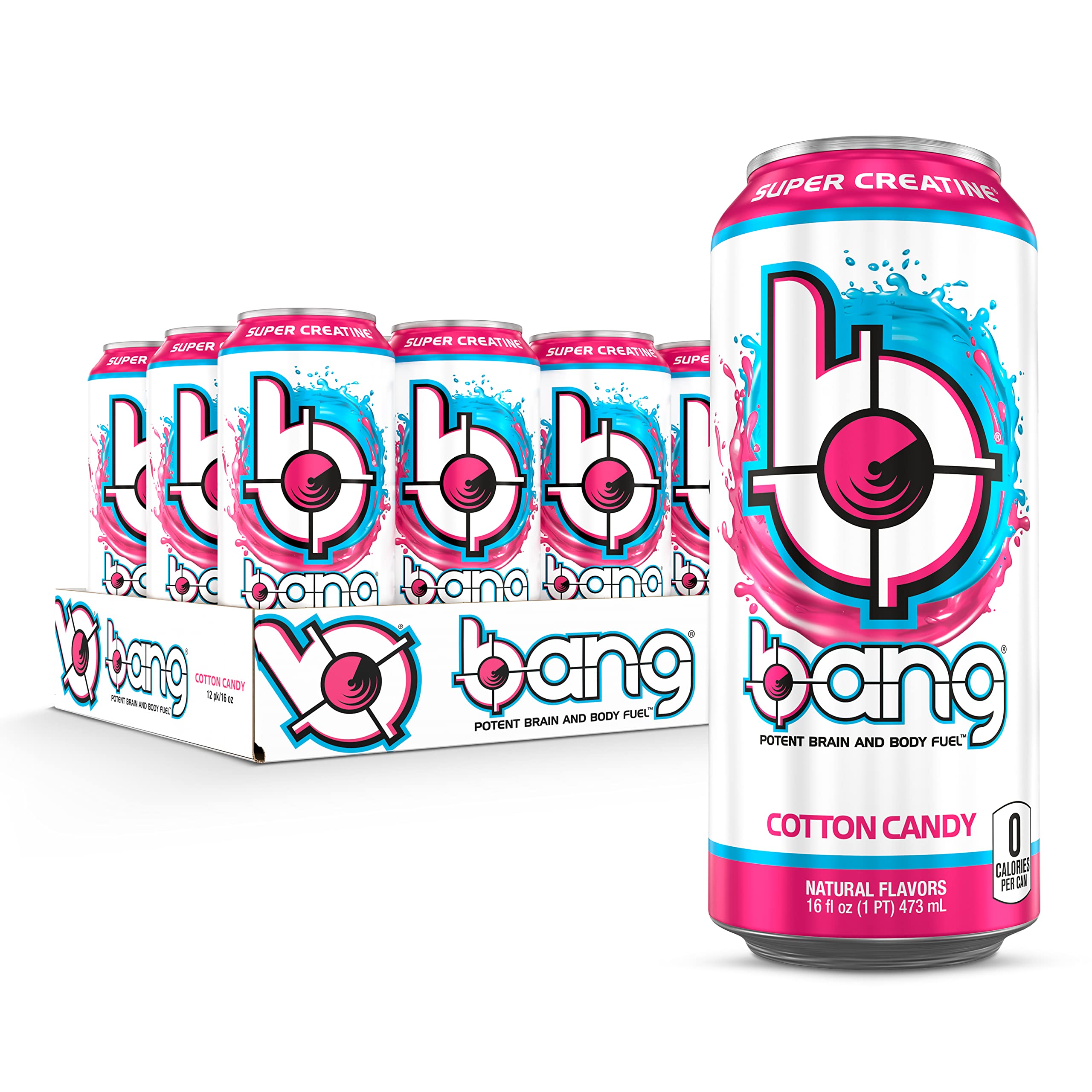 Bang Cotton Candy Energy Drink 0 Calories Sugar Free With Super