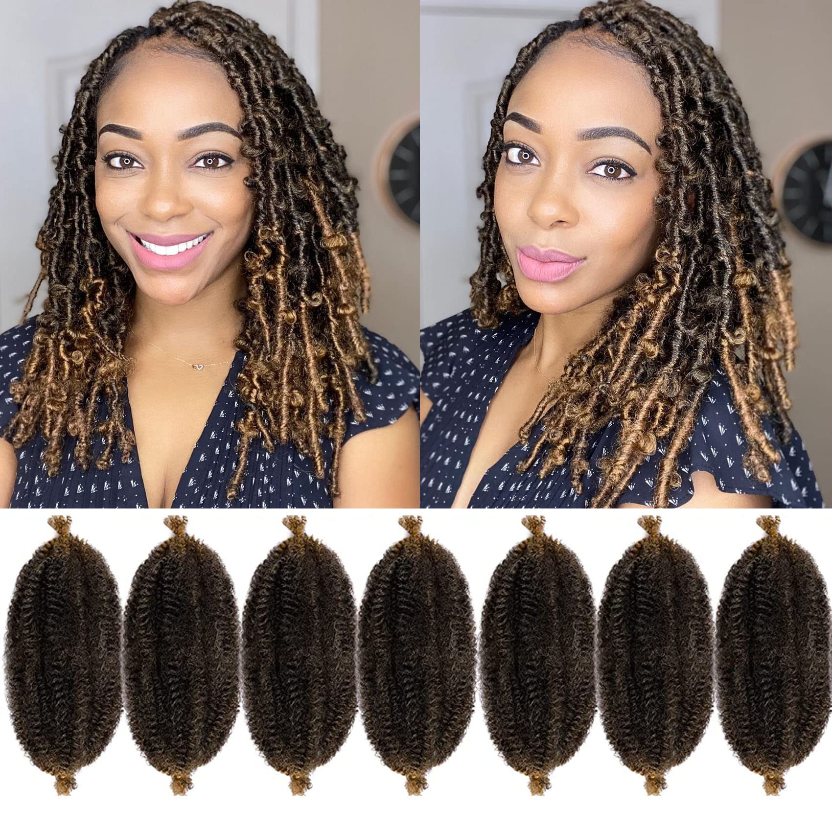 Snapklik.com : Marley Twist Braiding Hair 14 Inch 7 Packs Cuban Twist ...