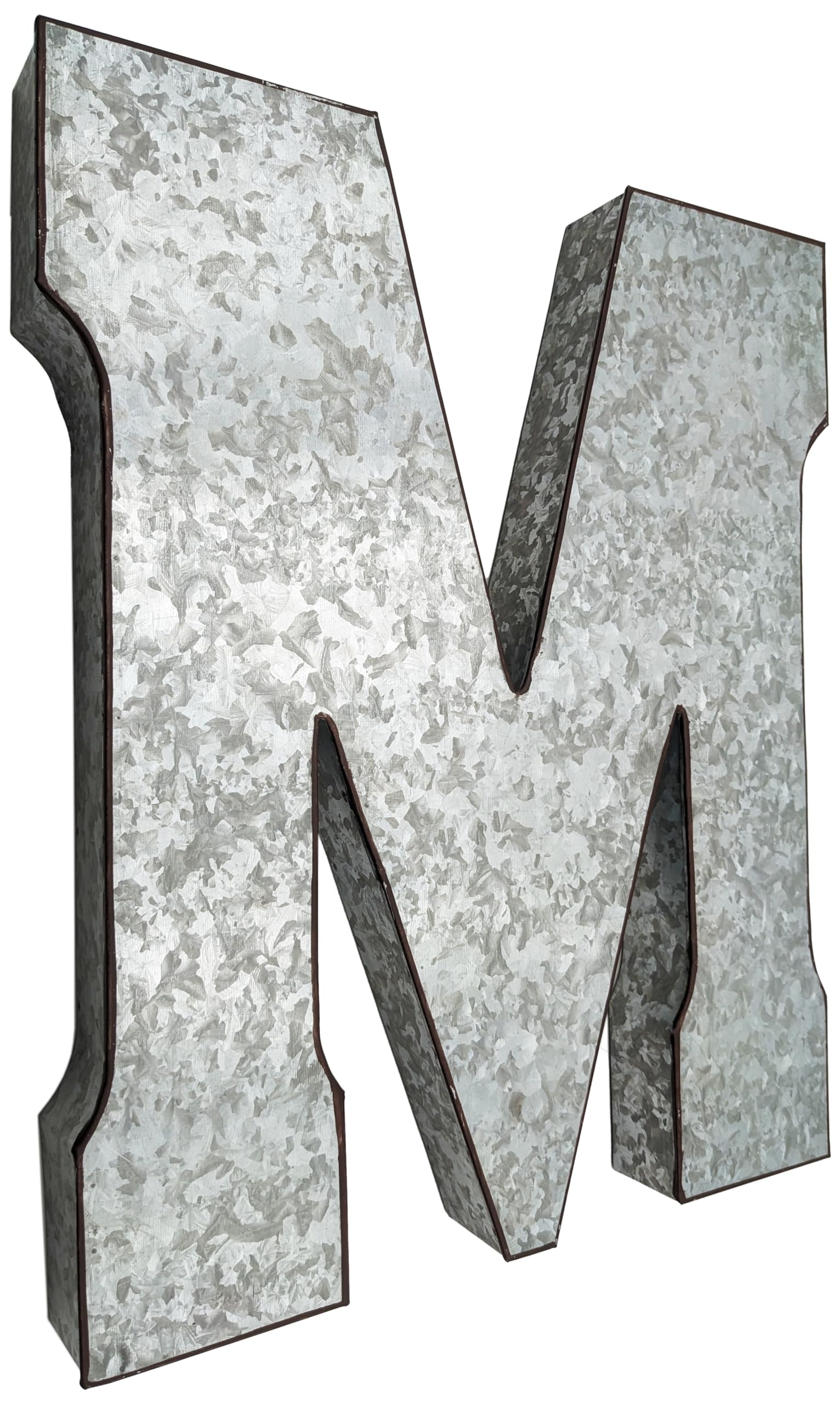 Amazon.com: SciencePurchase 20" Metal Letter M Wall Decor, Silver with ...