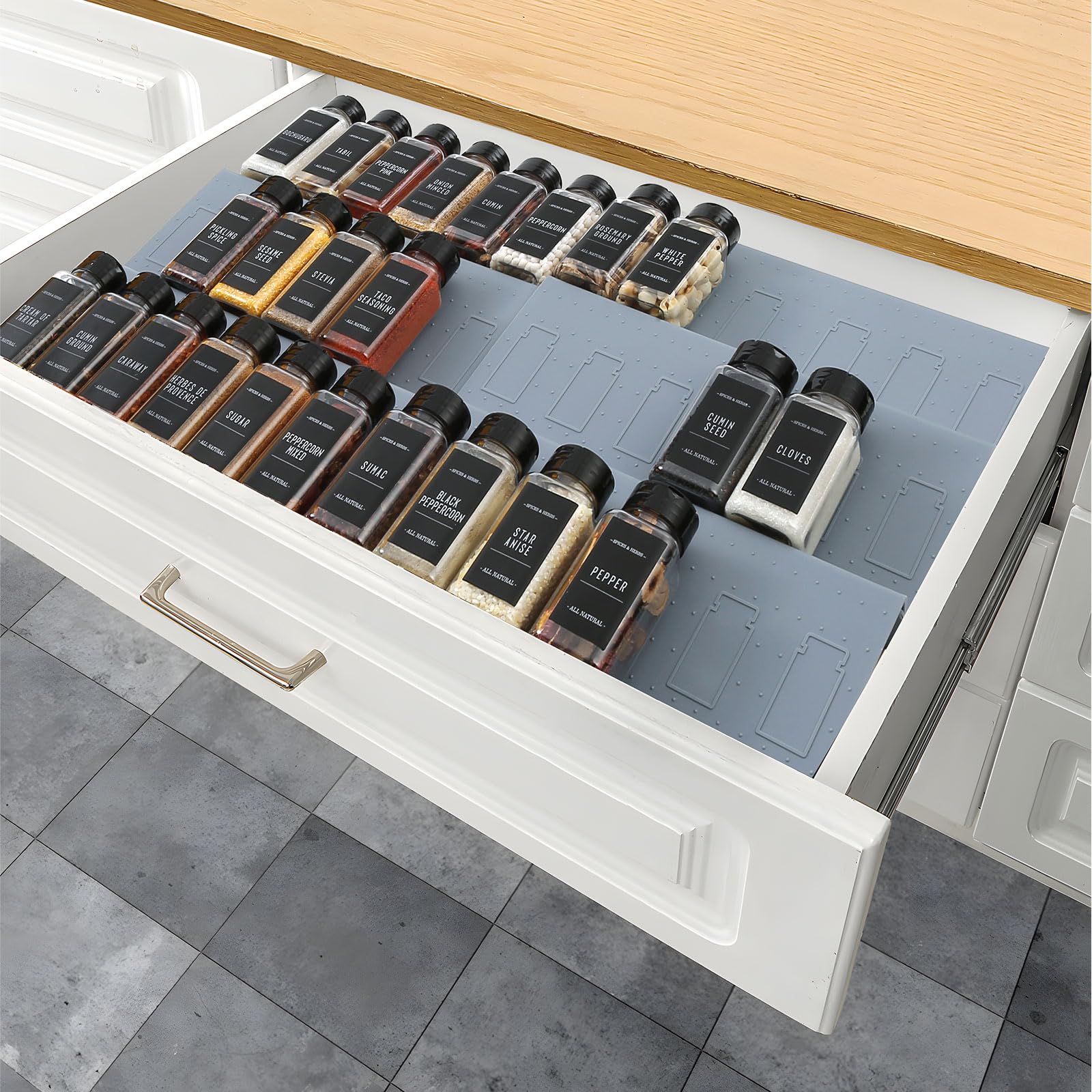 Snapklik.com : Famhap Spice Drawer Organizer, 6 Tier Expandable From 11 ...