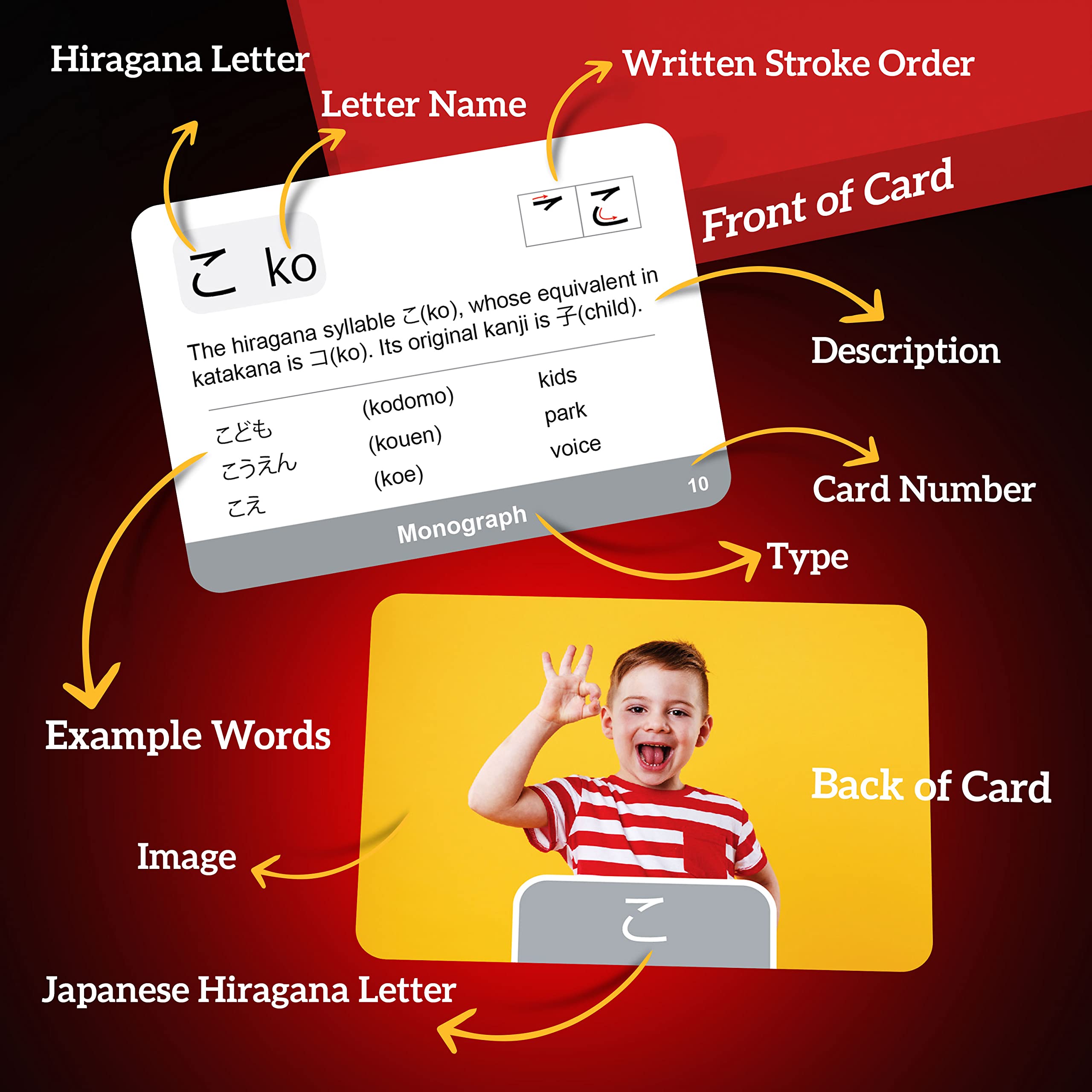 Snapklik.com : Japanese Hiragana Flash Cards For Kids & Adults 104 ...