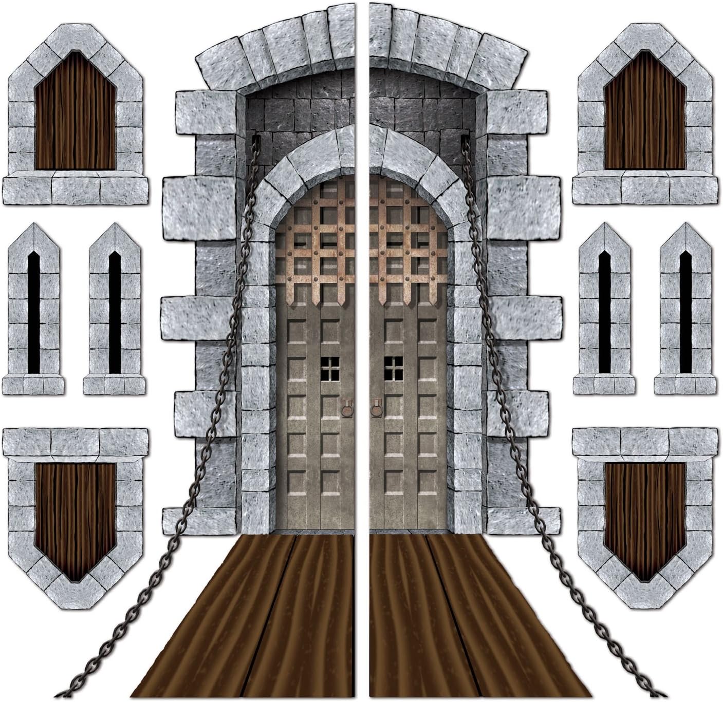 Amazon.com : Long Brick Road Floor Runner Brick Wall Backdrop, Princess ...