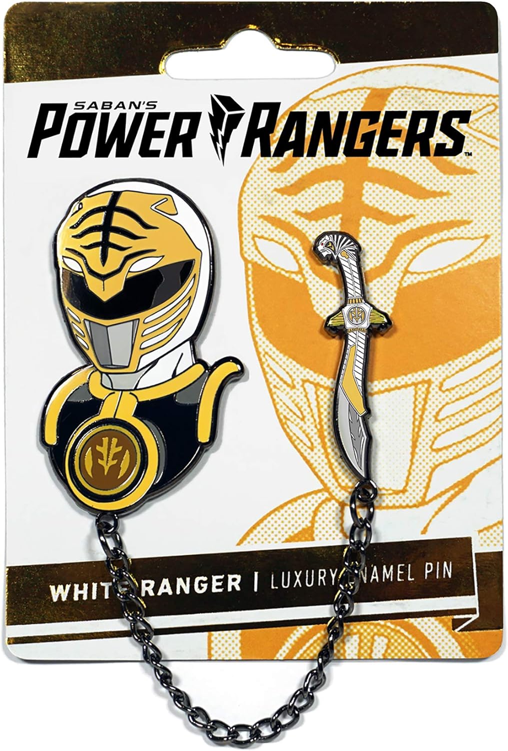 Amazon.com: Power Rangers - White Ranger Icon Pin : Clothing, Shoes ...