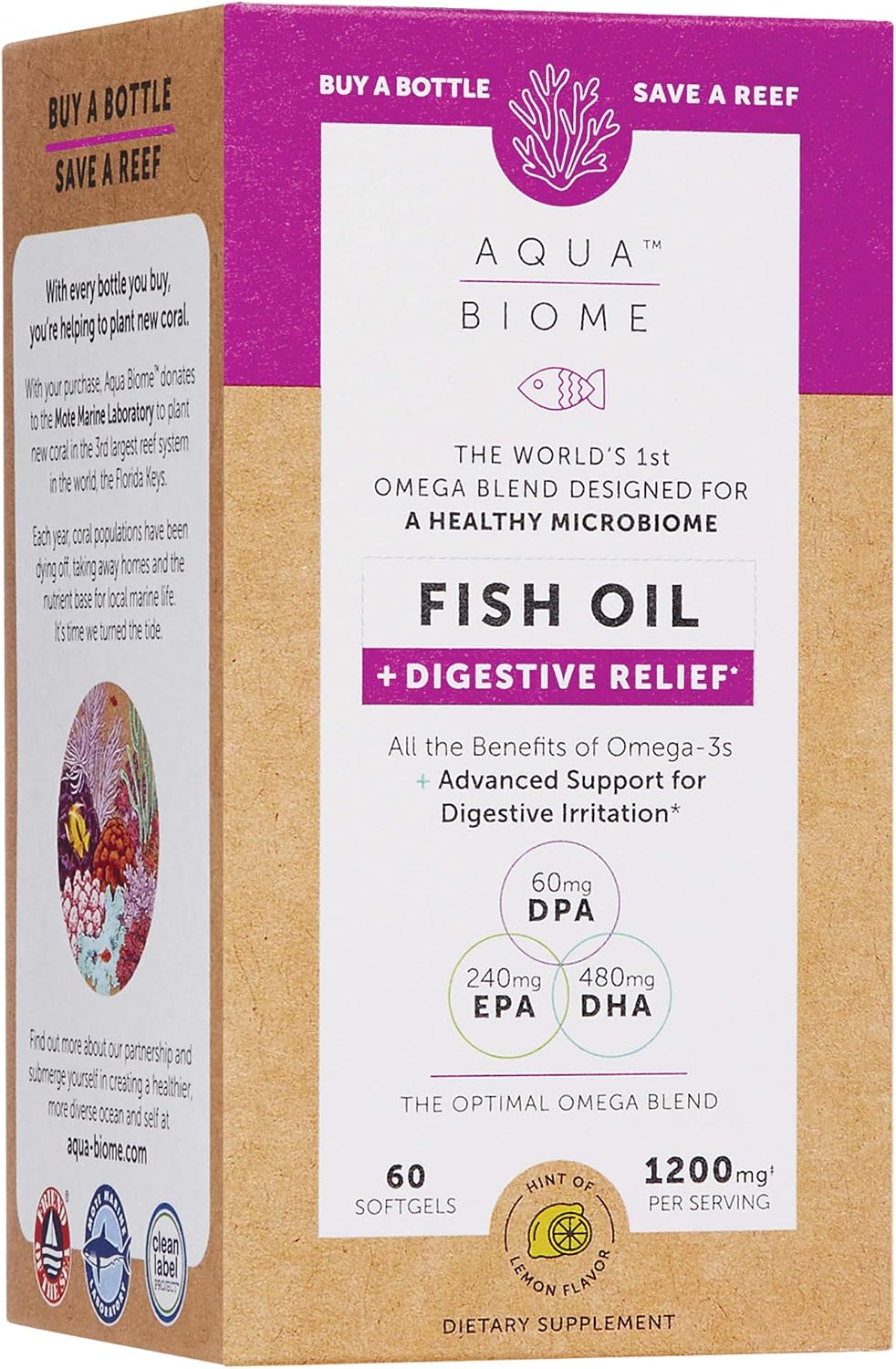 Amazon.com: Aqua Biome by Enzymedica, Omega 3 Fish Oil and Digestive ...