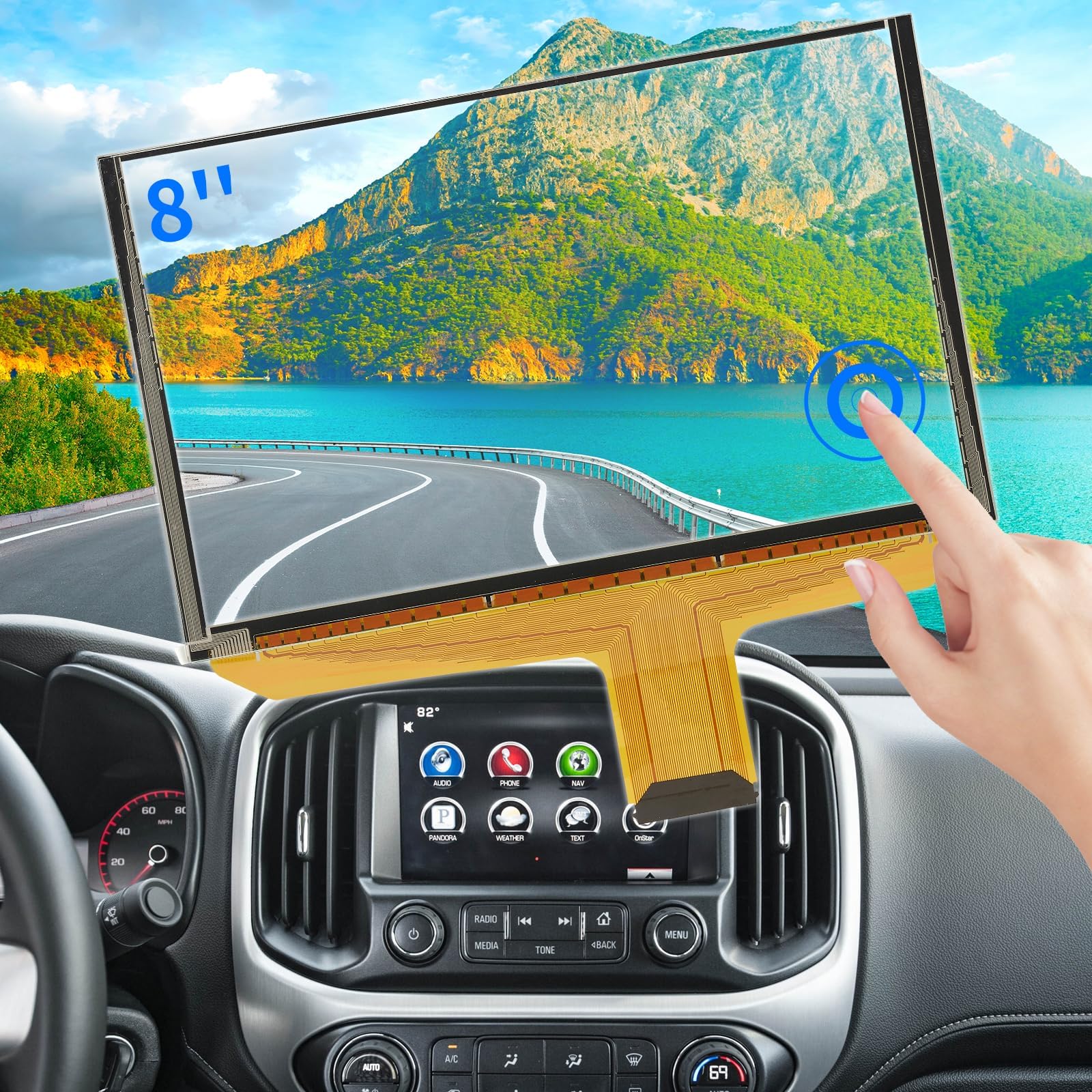 Amazon.com: Fit GMC 8" Touch Screen - LCD Display Touch Screen ...