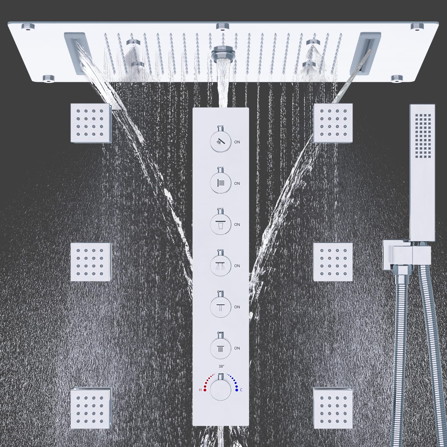 Multi Functions Shower Head System with Mist Rain Shower and Handheld ...