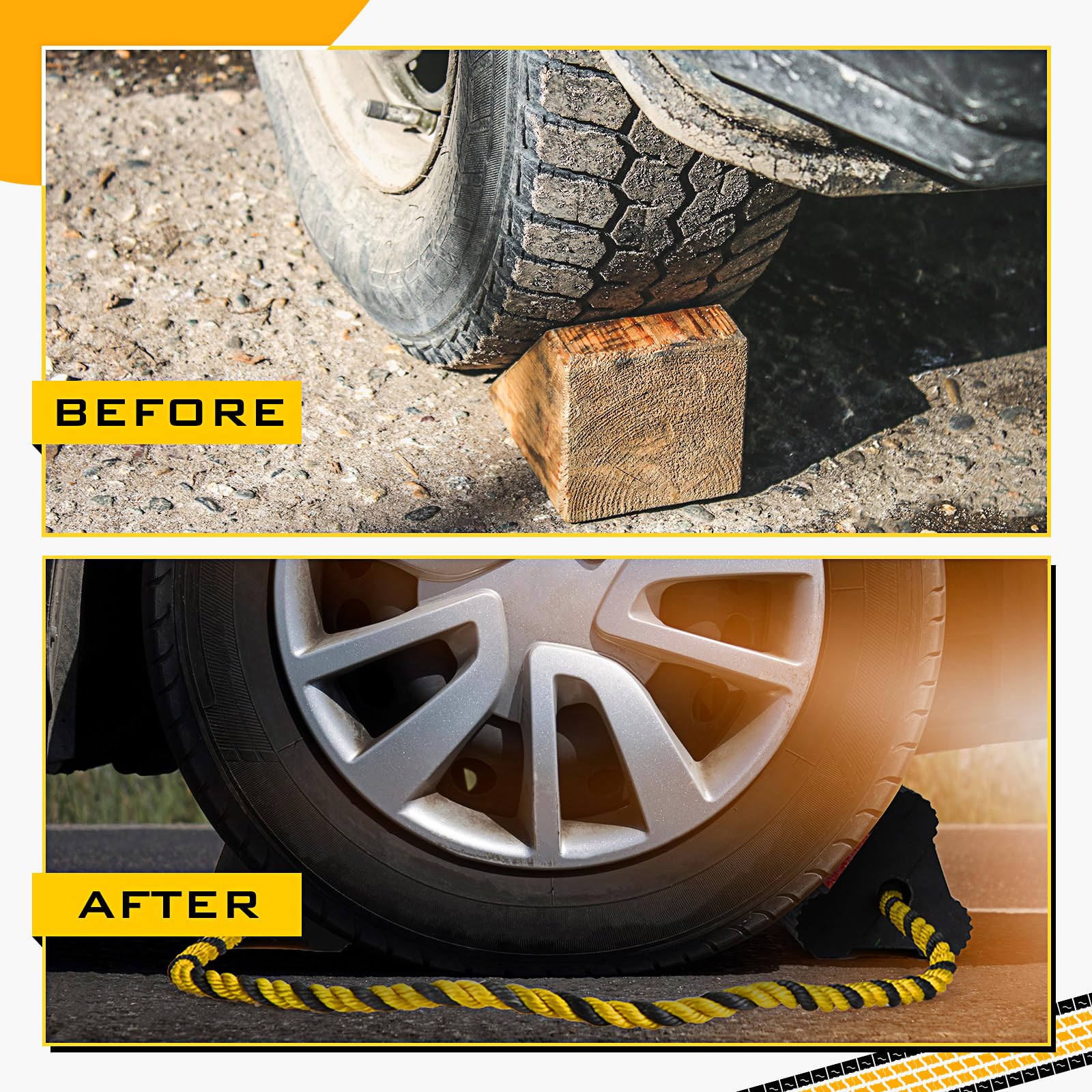 Snapklik.com : Datanly 2 Pair Heavy Duty Wheel Chocks For RV Trailer ...