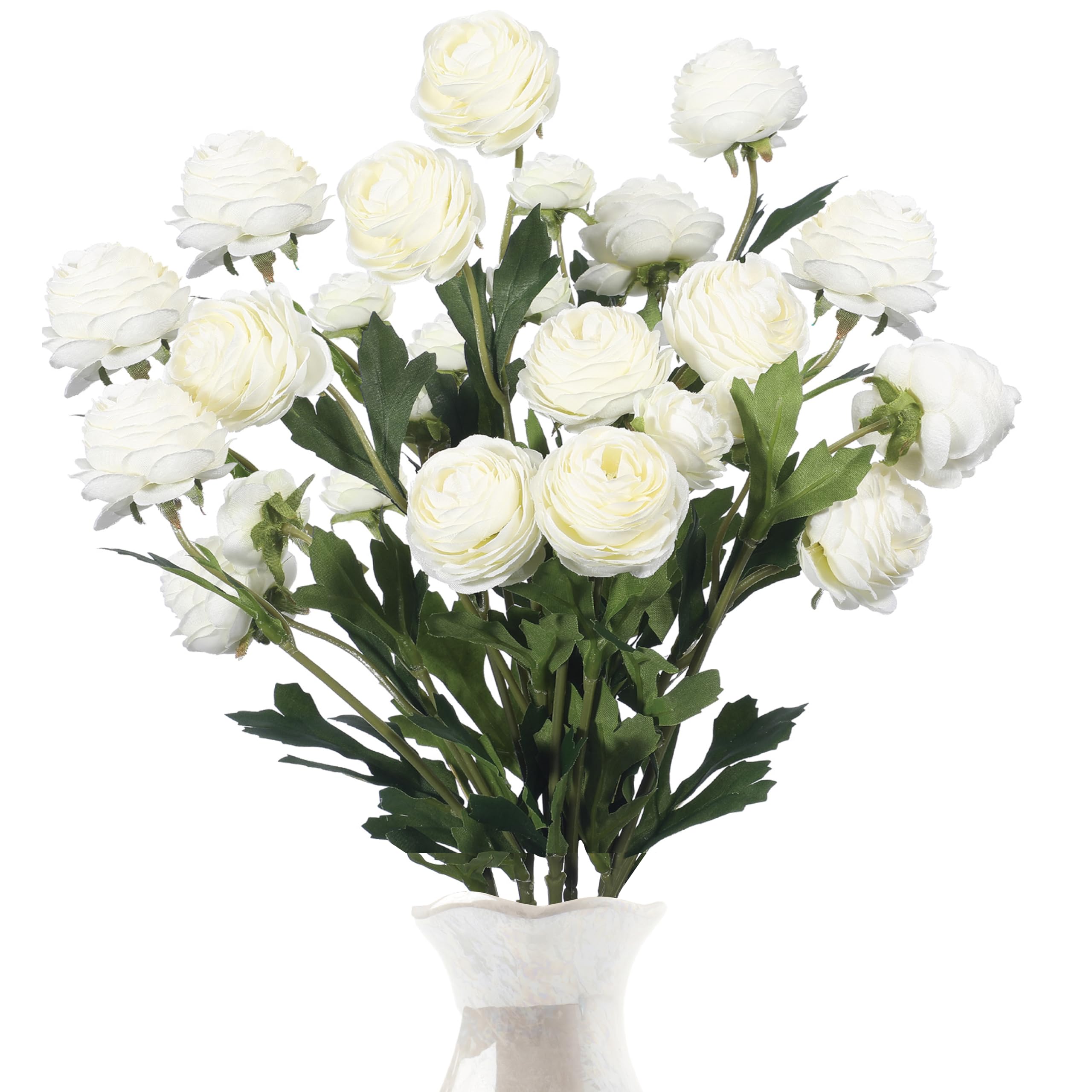 Amazon.com: Thiccywoov 6 Pcs Artificial Ranunculus Flowers with Real ...