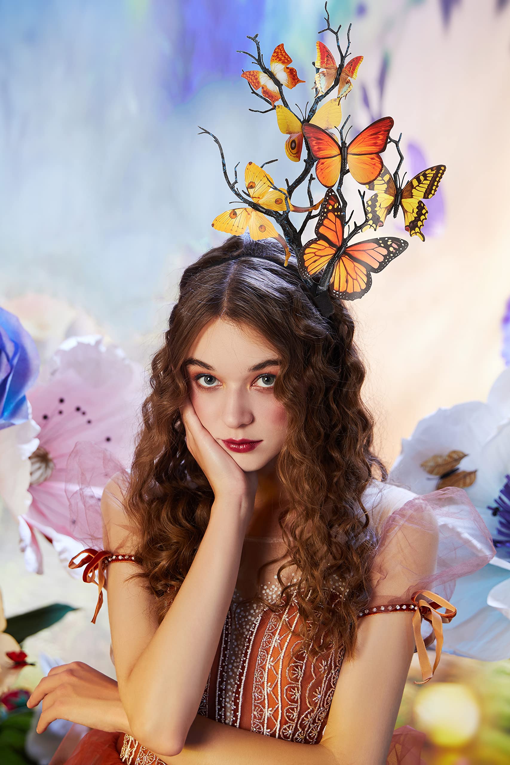 Snapklik.com : Coucoland Butterfly Headband Fascinator Hat - Monarch ...