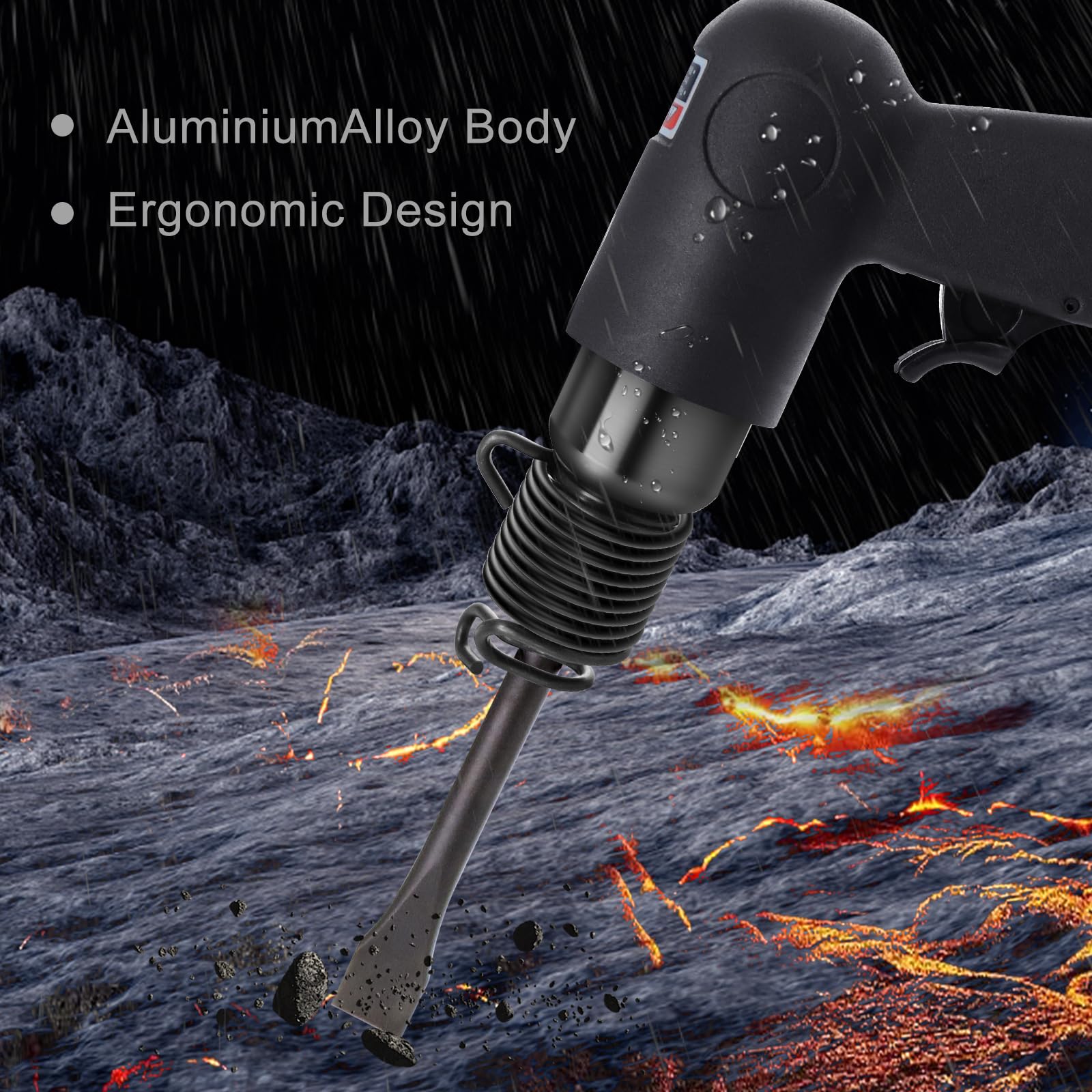 Snapklik.com : Short Barrel Air Hammer Kit, Includes 4 Types Of Chisels ...