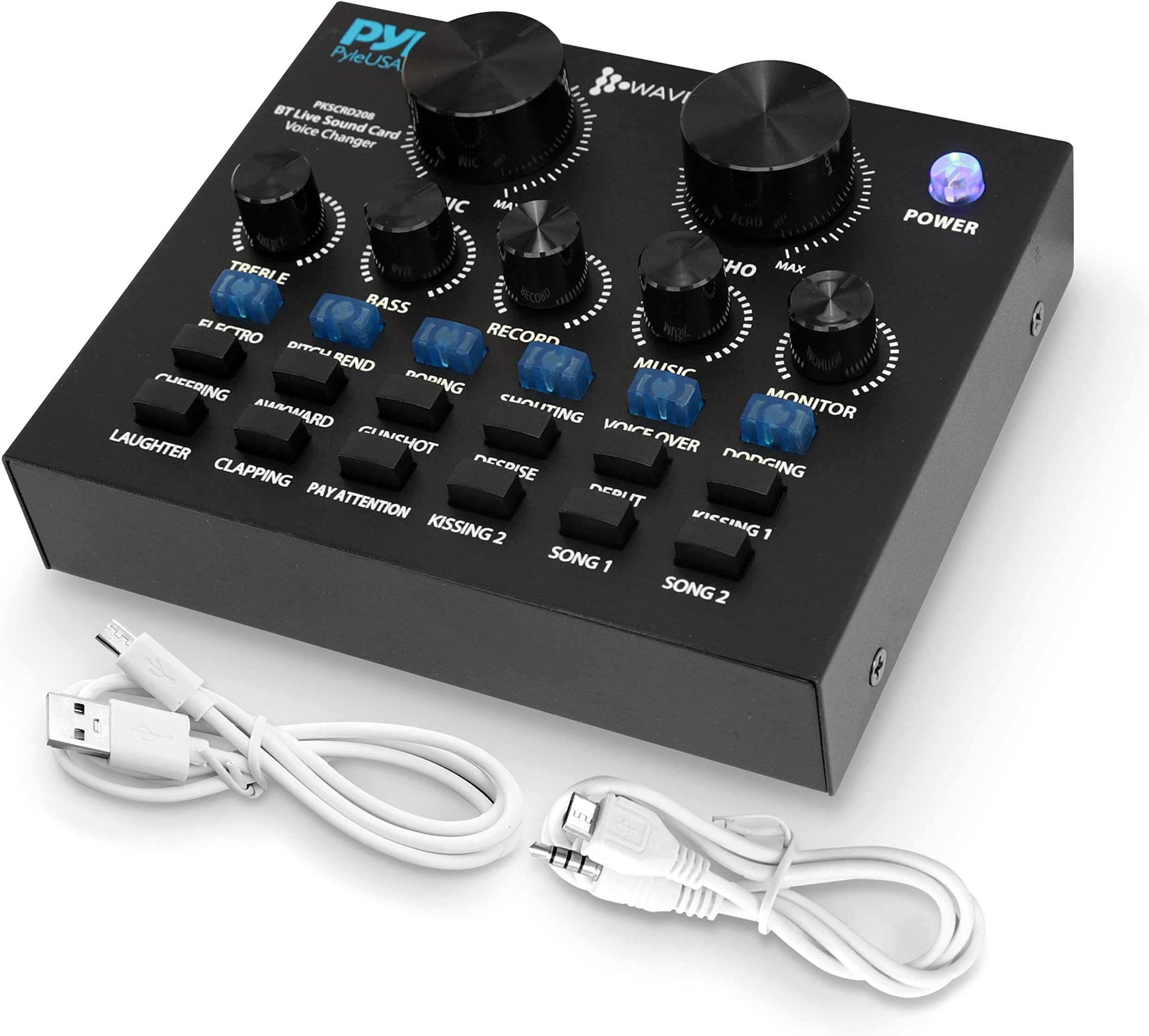 Amazon.com: Pyle PKSCRD208 Bluetooth Mini Audio Interface Podcast Mixer ...