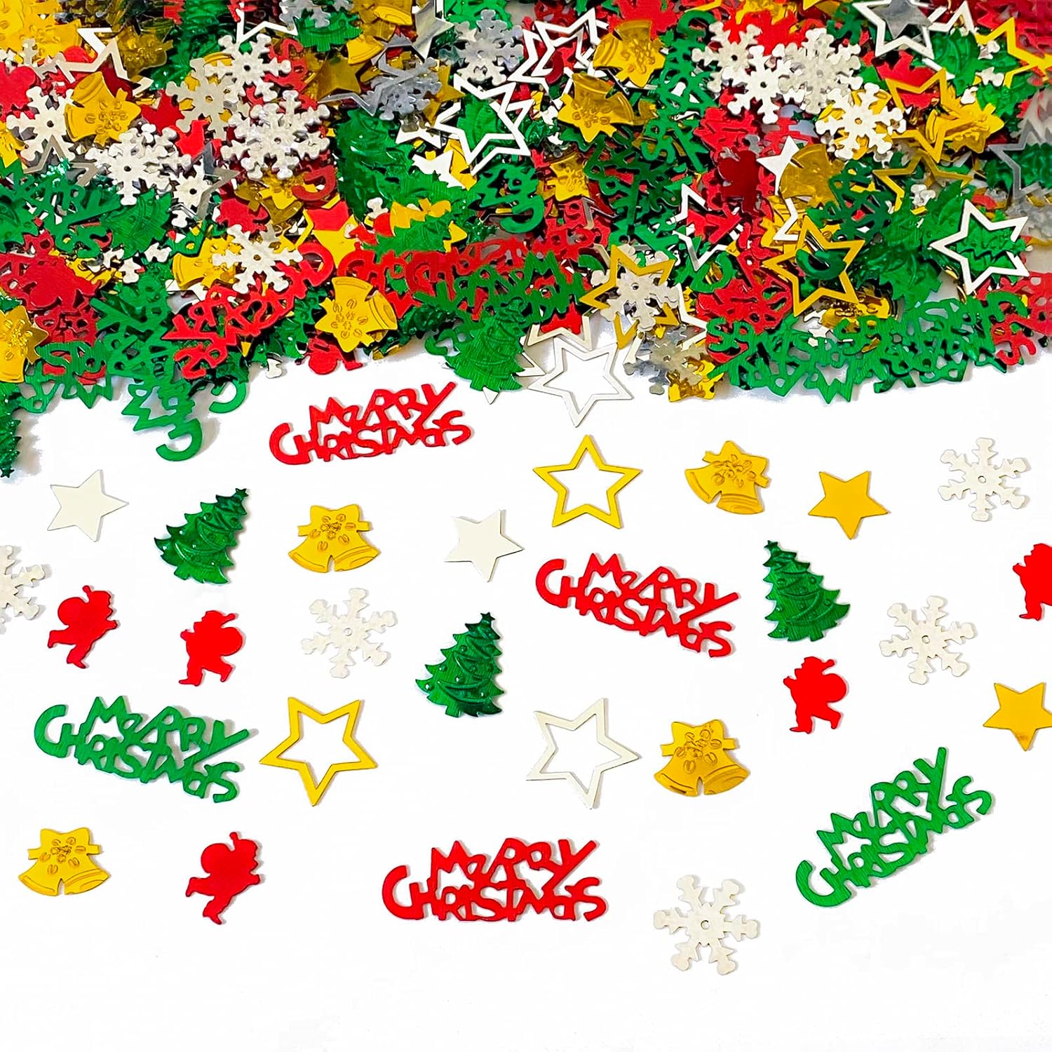 1100Pcs Christmas Confetti, Winter Wonderland Santa Festive Xmas Party ...
