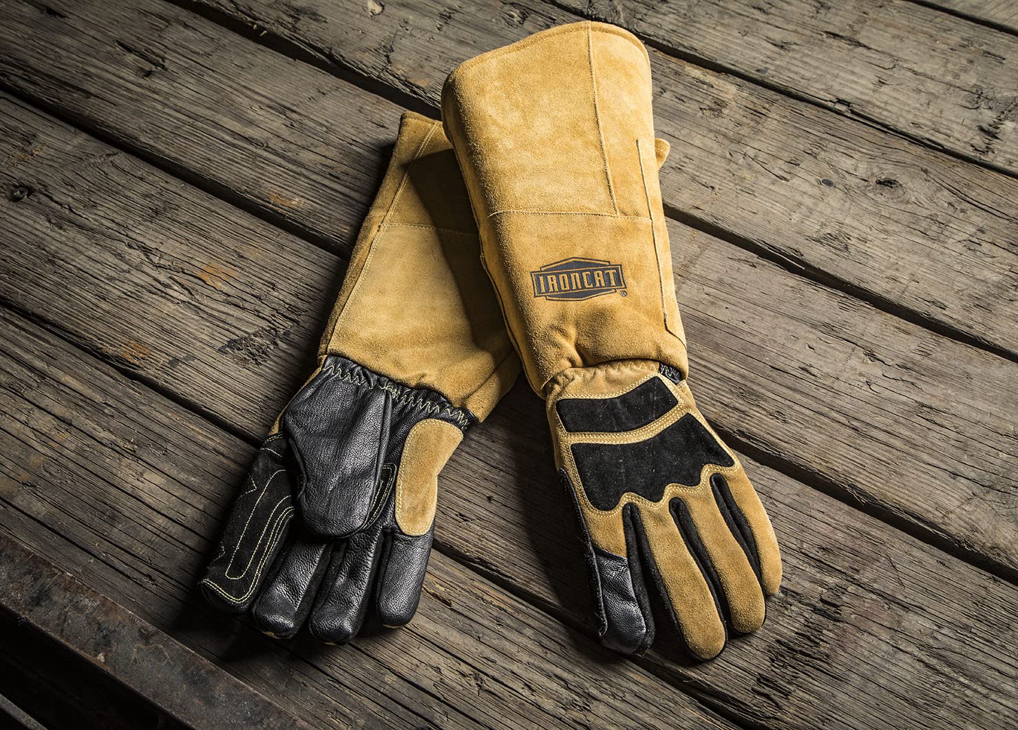 Snapklik.com : IRONCAT 9070LHO Goat And Cow Stick Welding Glove -Medium