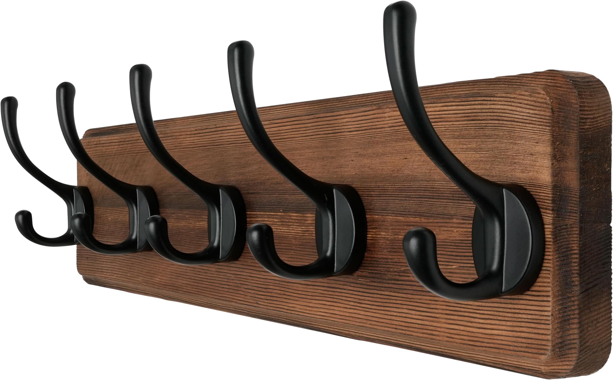 Amazon.com: Purbambo 2 Pack Wall Hanger with 5 Slidable Hooks, Bamboo ...