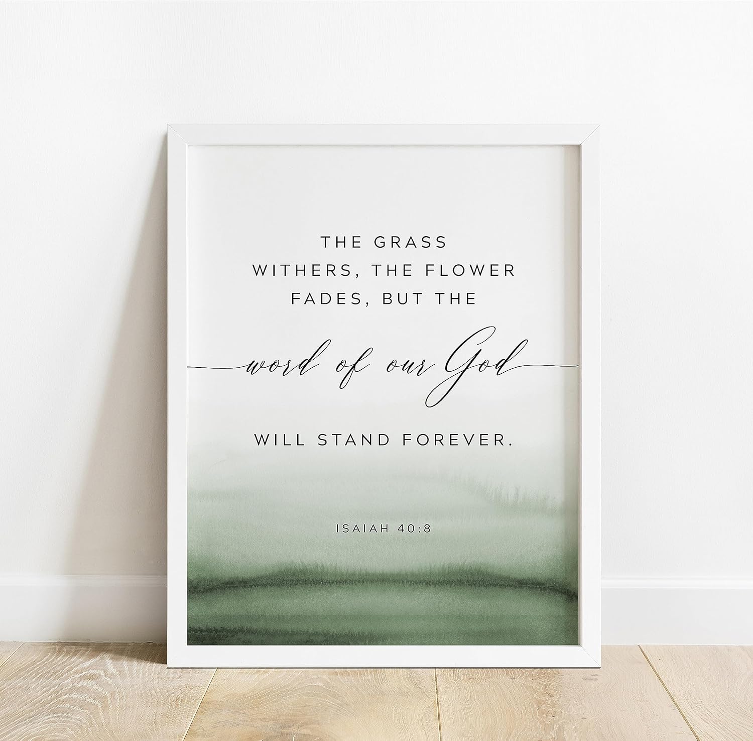 Isaiah 408 The Grass Withers Bible Verse Wall Art, Wall Art, Scripture ...