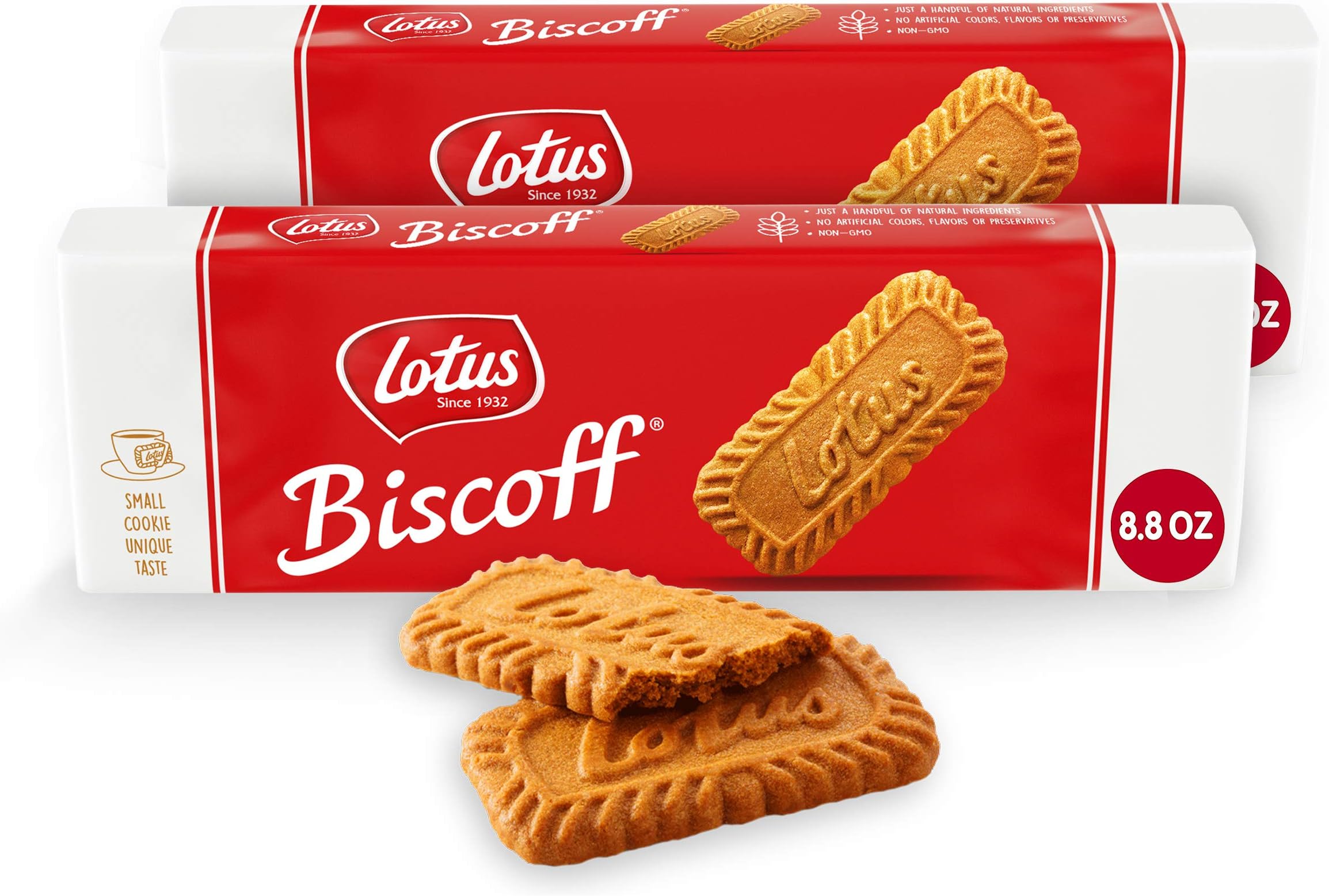 Amazon.com: Biscoff Cookies Original Singles Pack (64 Cookies / 17.6 oz ...