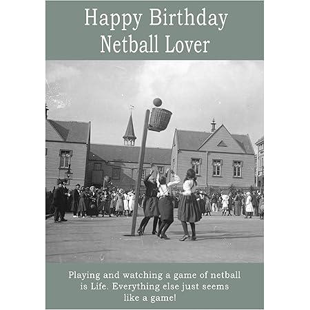 Netball Happy Birthday Card : Amazon.co.uk: Stationery & Office Supplies