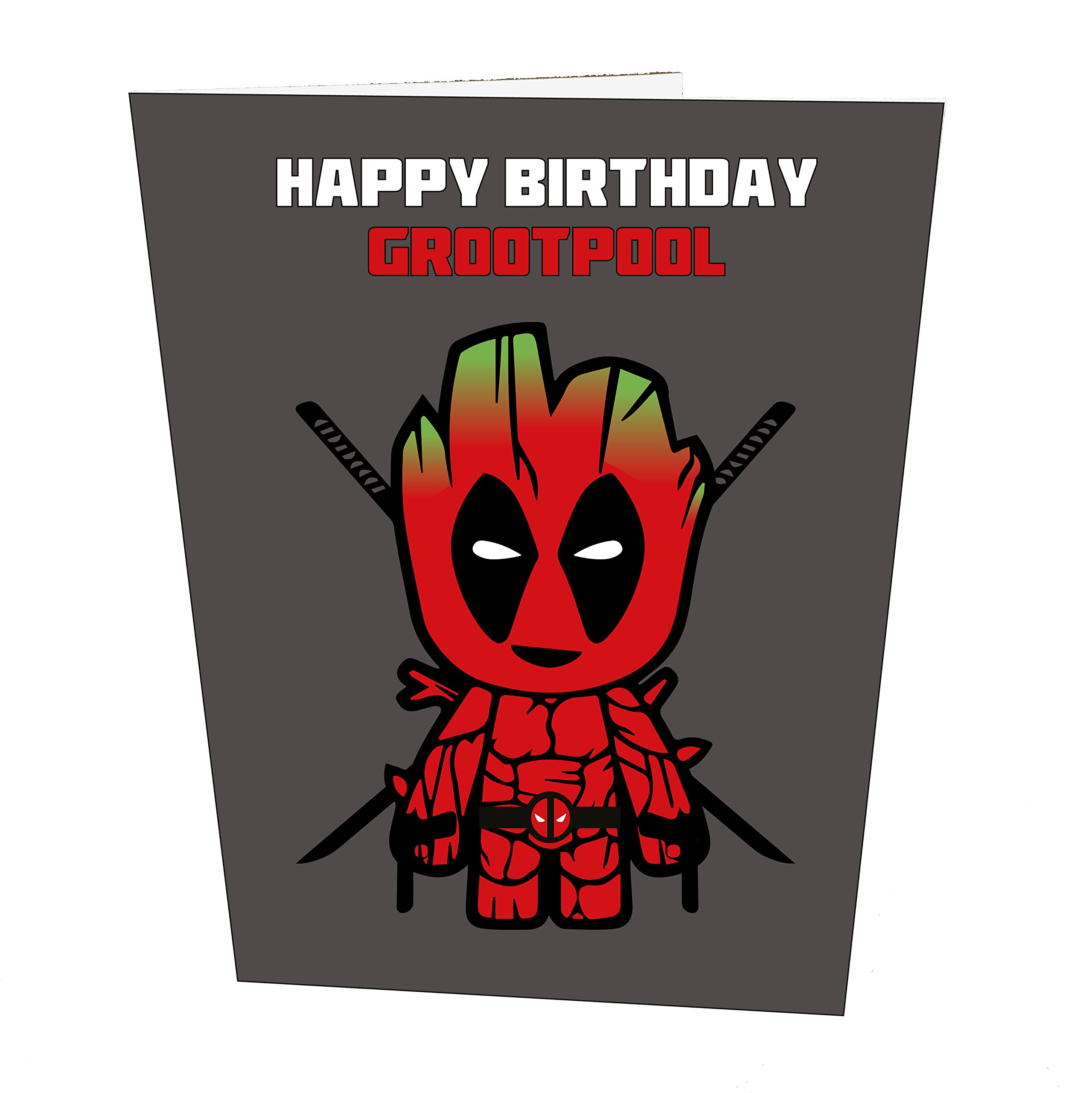 Happy Birthday Groot Pool Birthday Card : Amazon.co.uk: Stationery ...