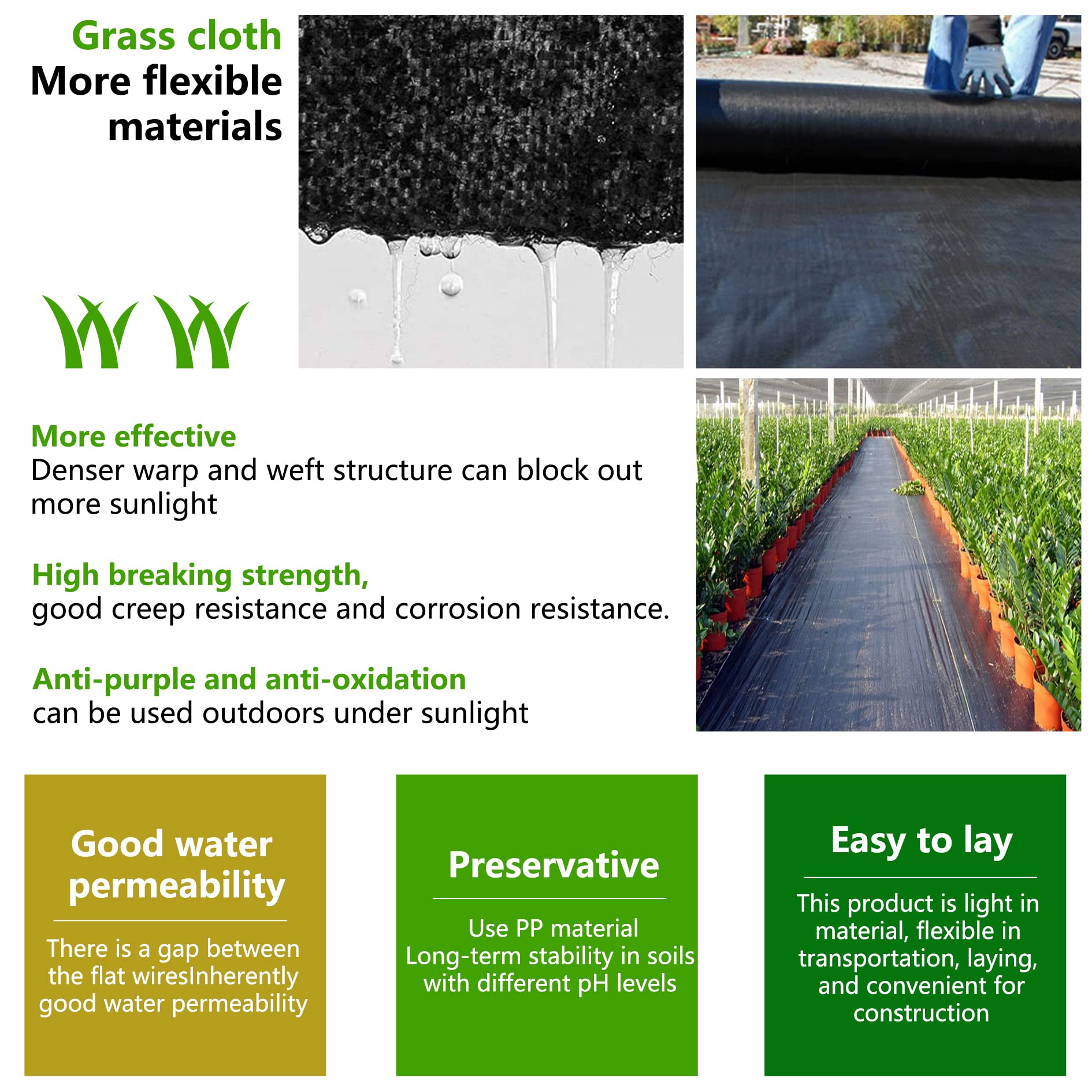 Snapklik.com : Elfinrm 4x300ft Weed Barrier Fabric Landscape, Long-Term ...