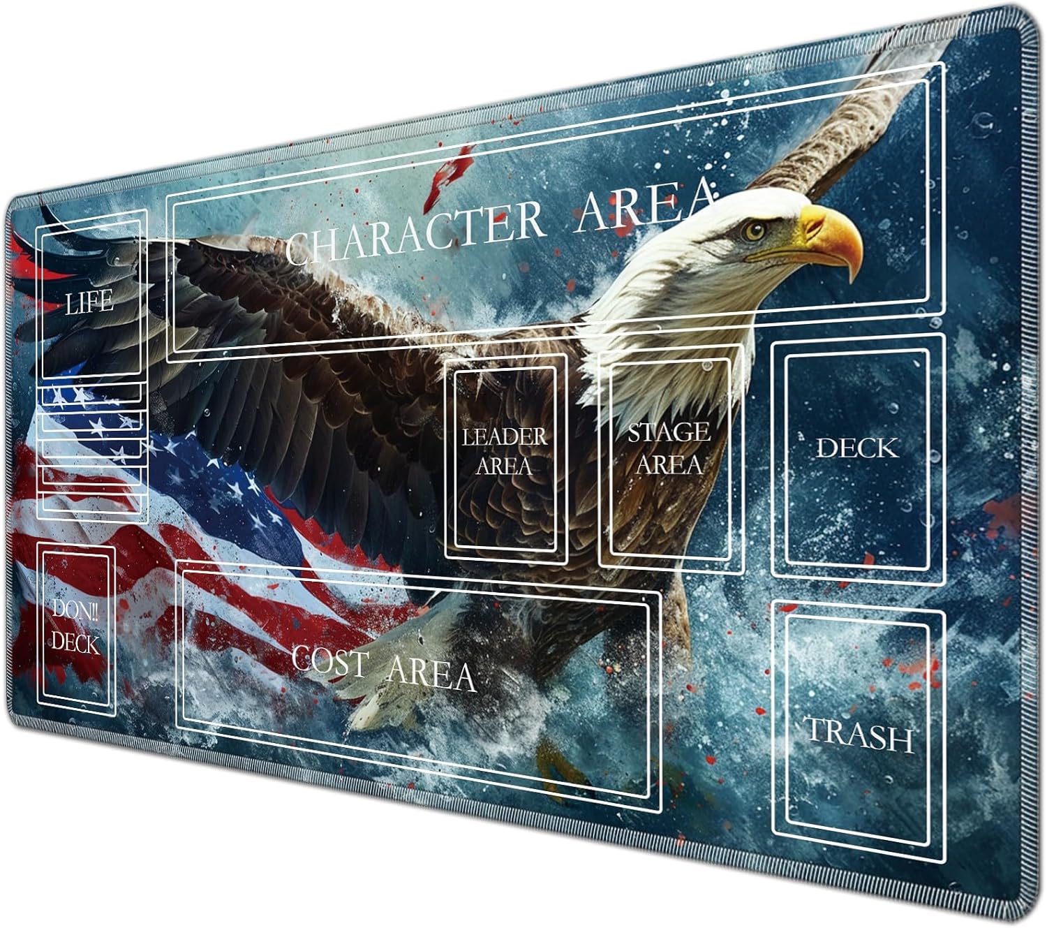 Amazon.com: JANENFNA TCG Playmat with Magic Zones 24 x 14 inches ...