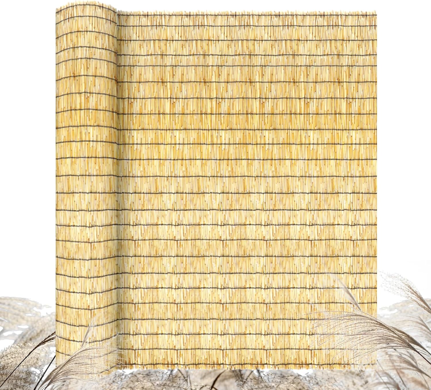Tgzwme Natural Reed Fencing,6FT X 16.4FT Eco-Friendly Reed Screen ...