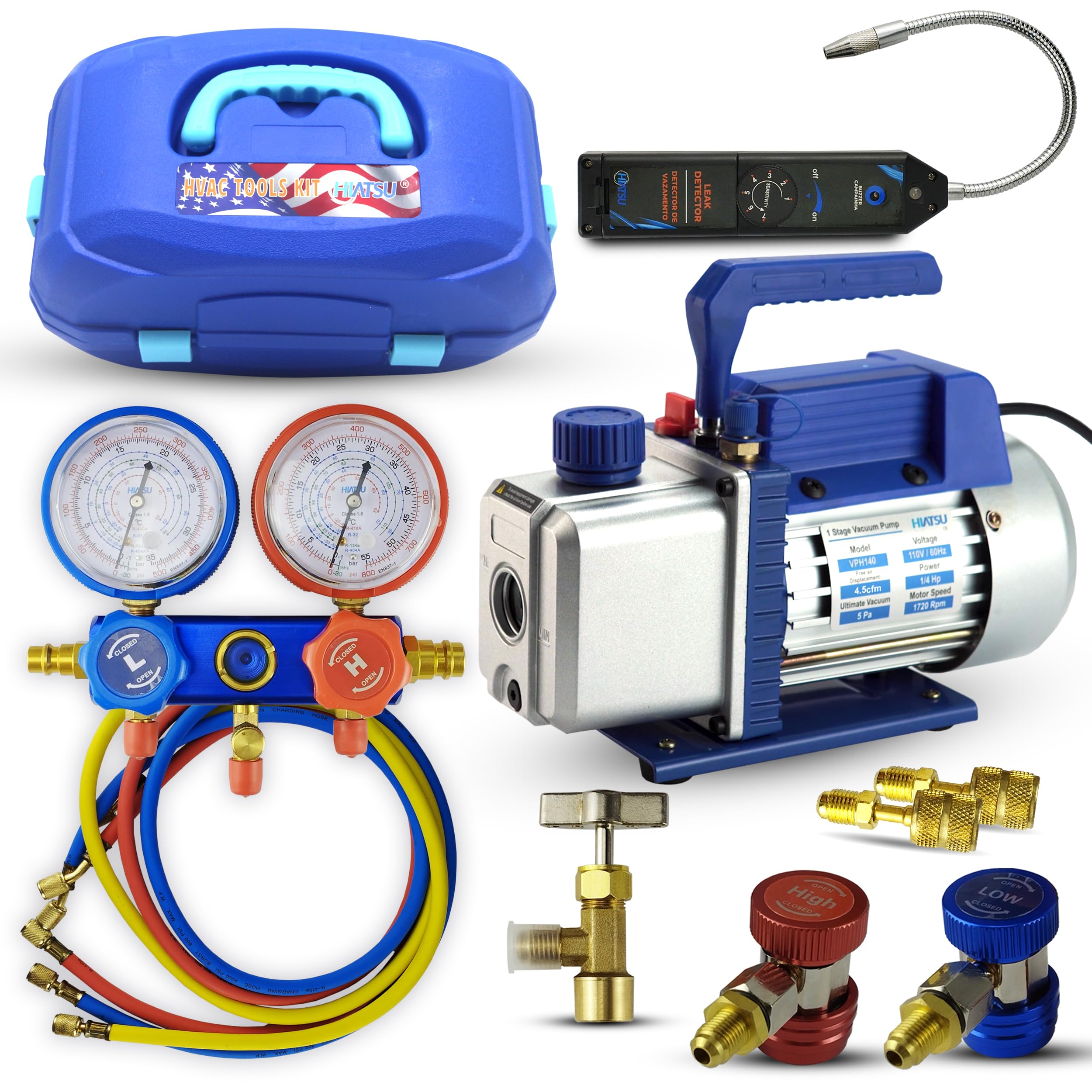 Snapklik.com : Hiatsu HVAC Vacuum Pump Kit: 45CFM Air Pump, AC Vacuum ...