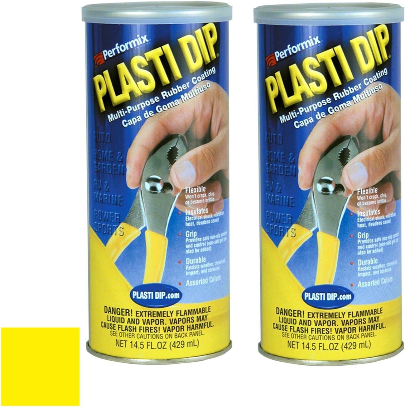 Plasti Dip Yellow Liquid Rubber Dip Can 14.5 Oz for Automotive ...