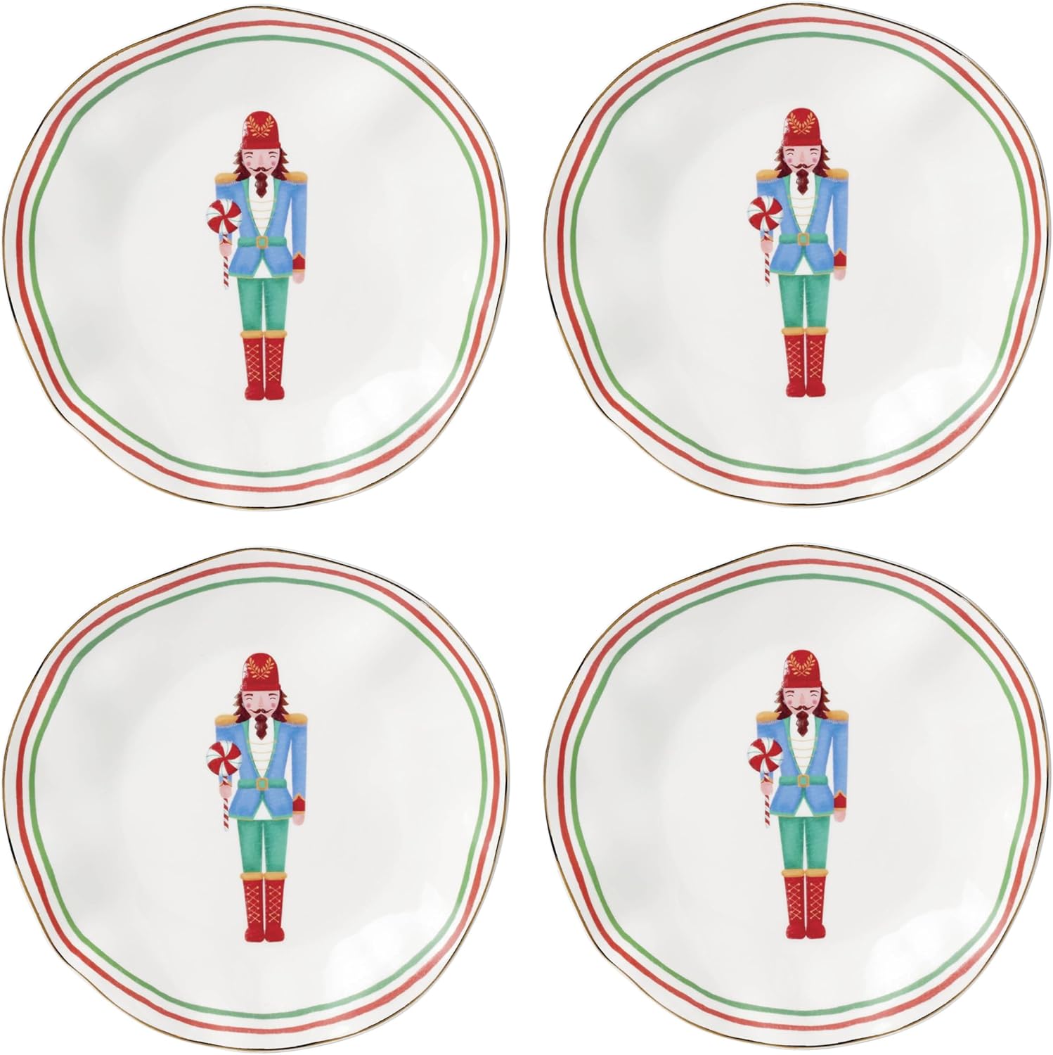 Amazon.com | Lenox 896881 Nutcracker Dinnerware Accent Plates, Set of 4 ...