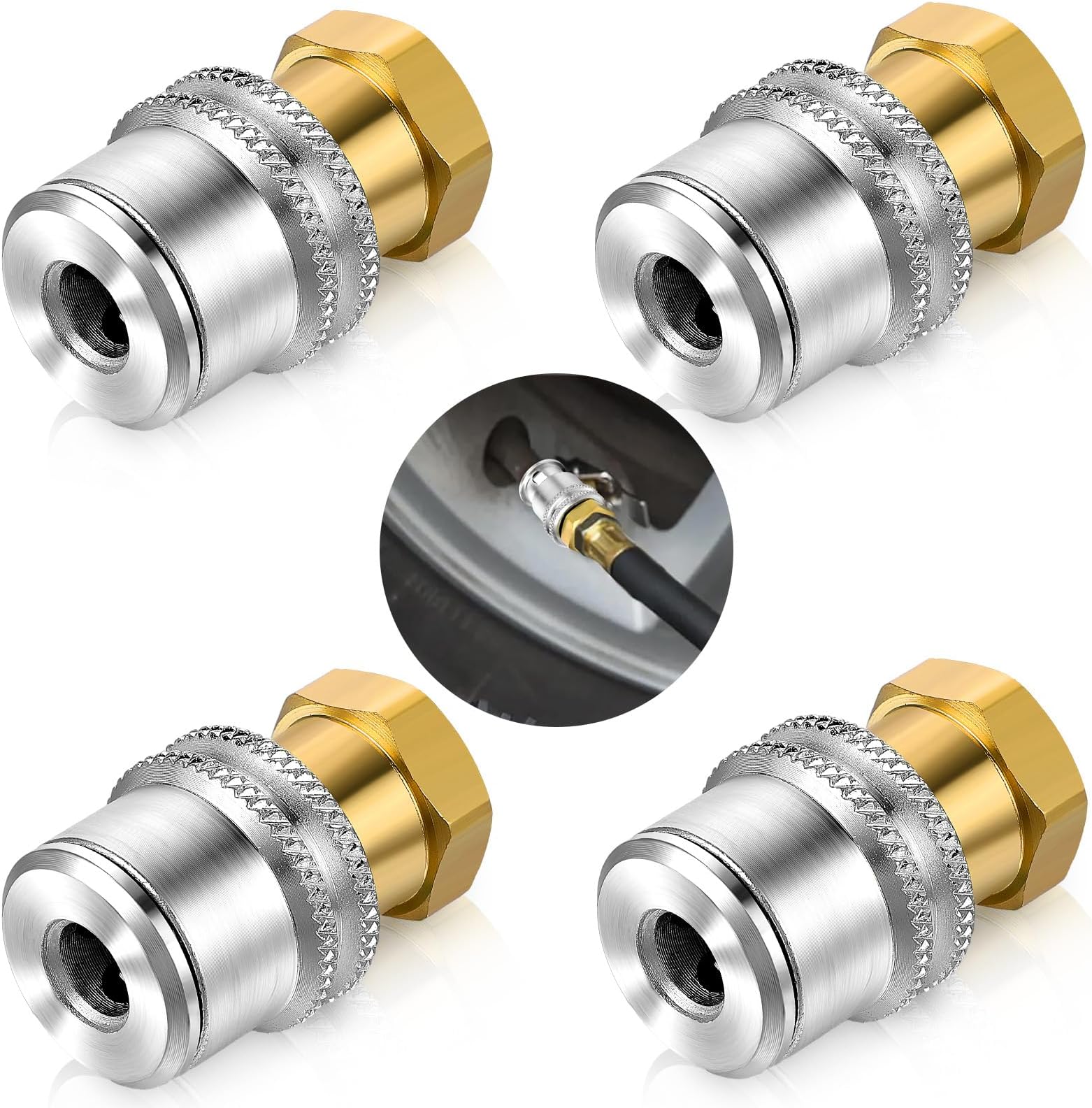 Amazon.com: 4 Pcs Air Chuck for Tires, Anti Leakage Lock on Air Chuck 1 ...
