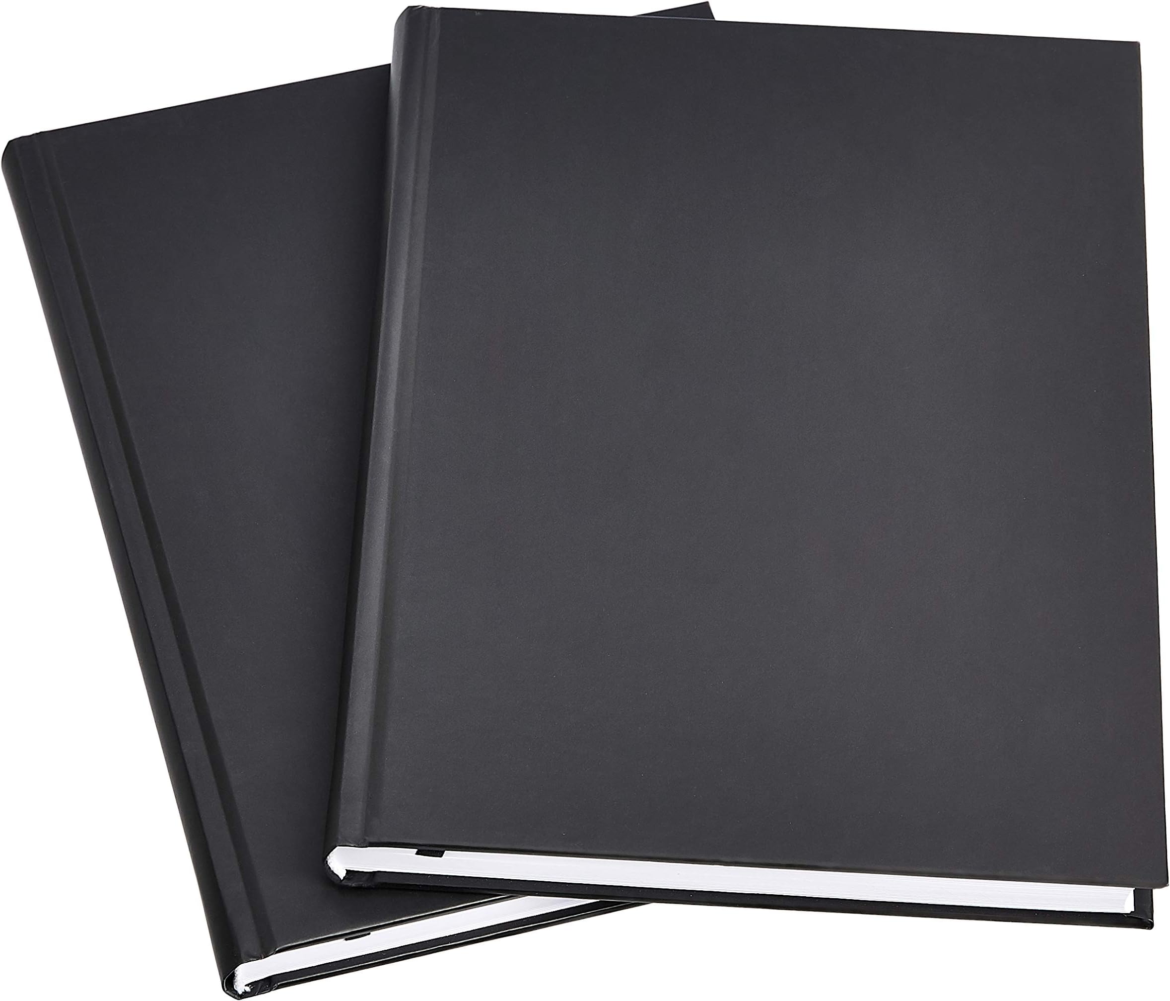 Amazon Basics Professional Journal, 10.5X7.5 inches, Black, 2-Pack ...